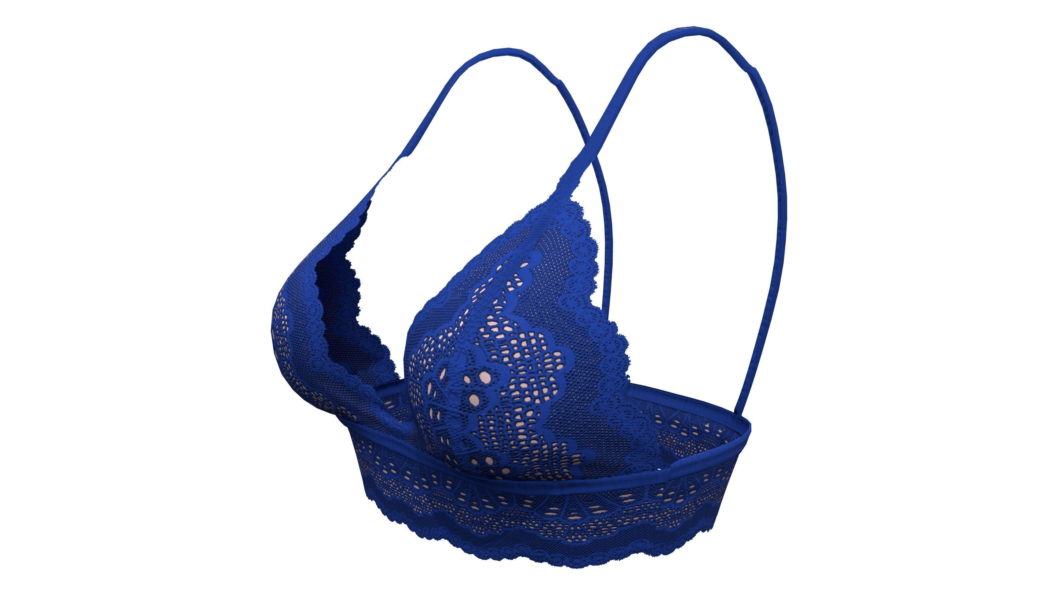 3D model Red Lace Bralet Top VR / AR / low-poly | CGTrader