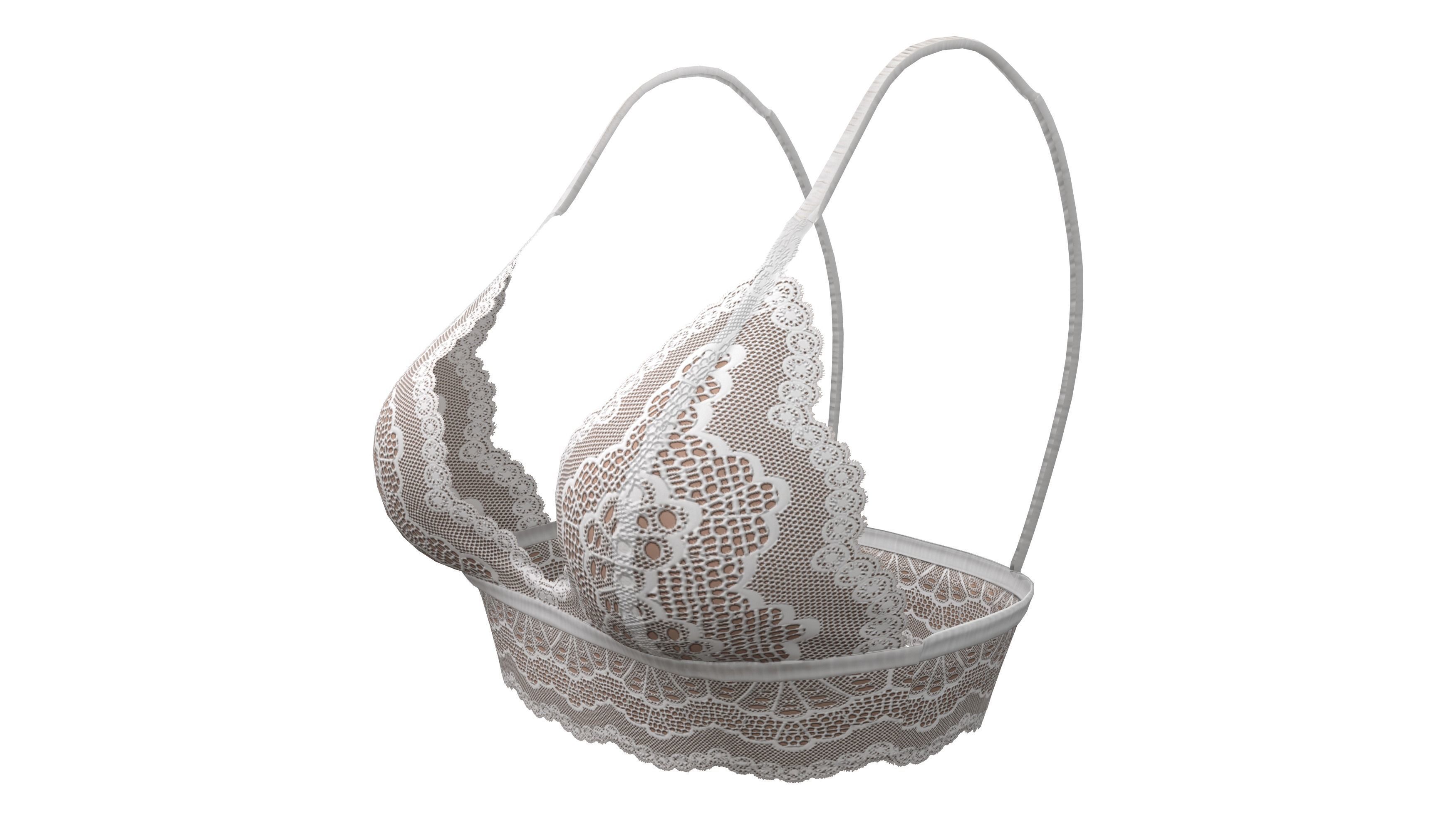 3D model Red Lace Bralet Top VR / AR / low-poly | CGTrader