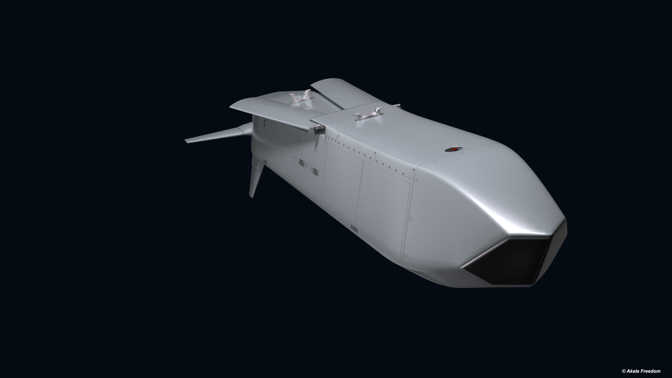 AKF-98A Missile 3D model animated | CGTrader