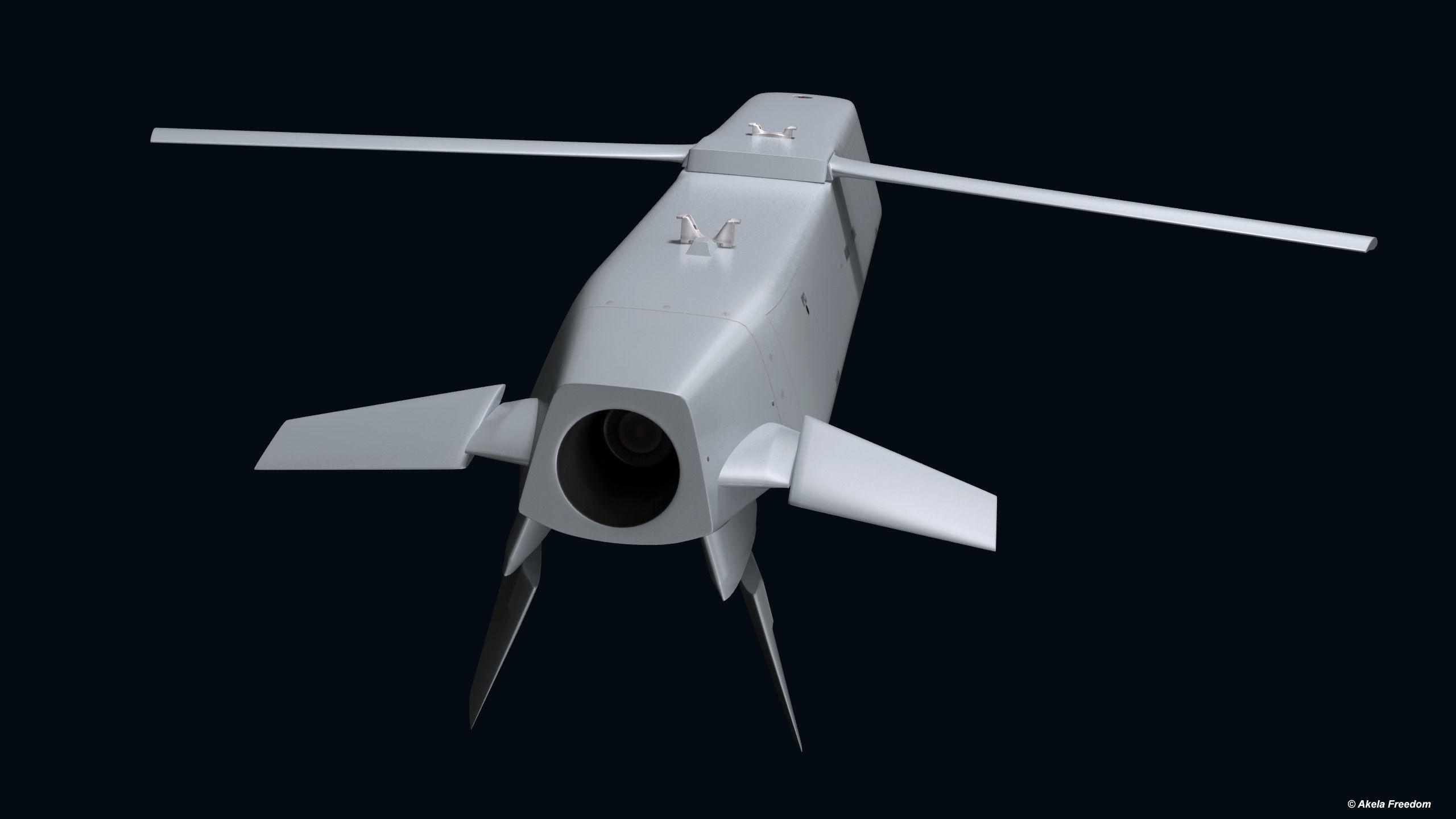AKF-98A Missile 3D model animated | CGTrader