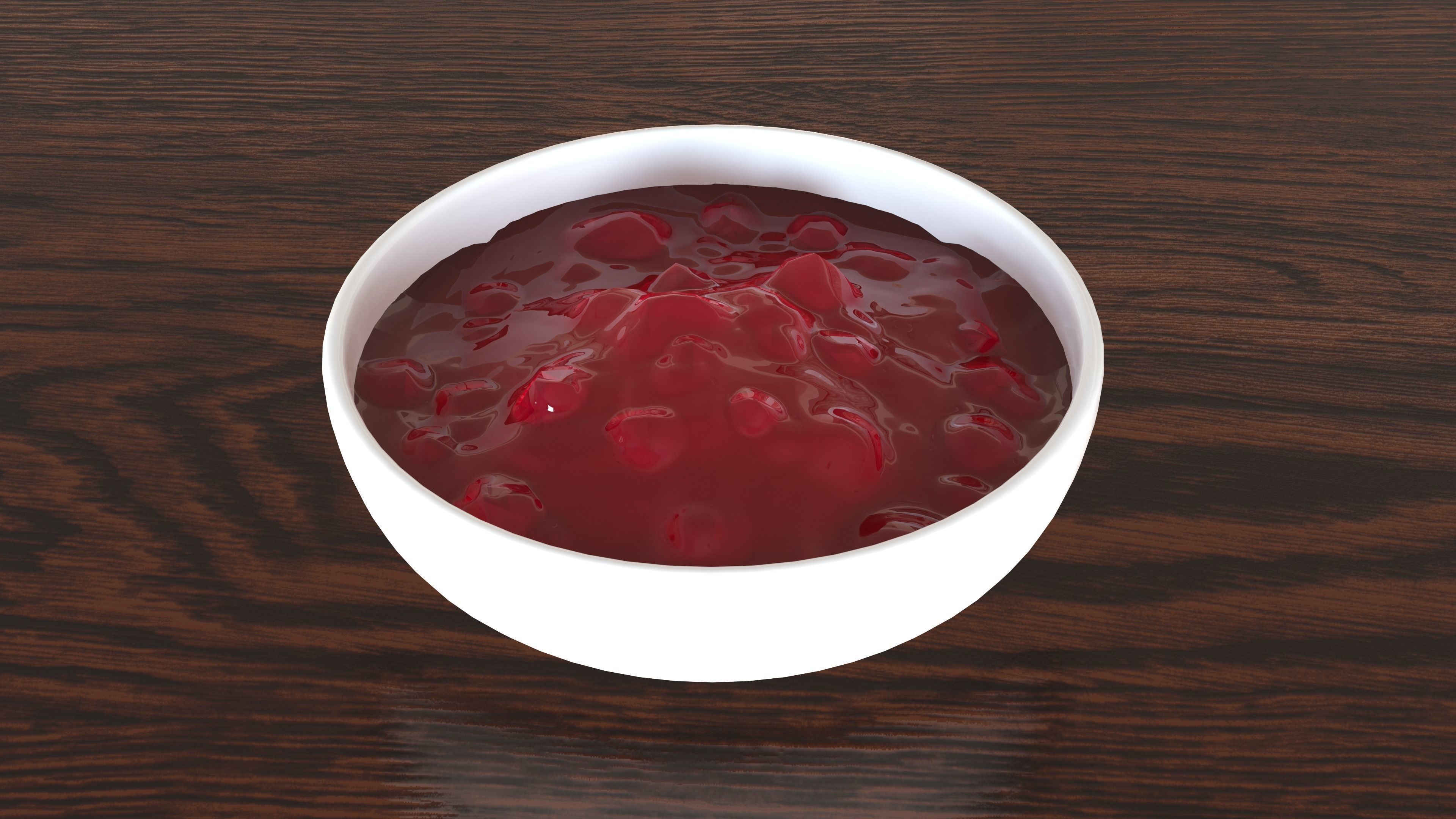 3D model cranberry sauce VR / AR / low-poly | CGTrader