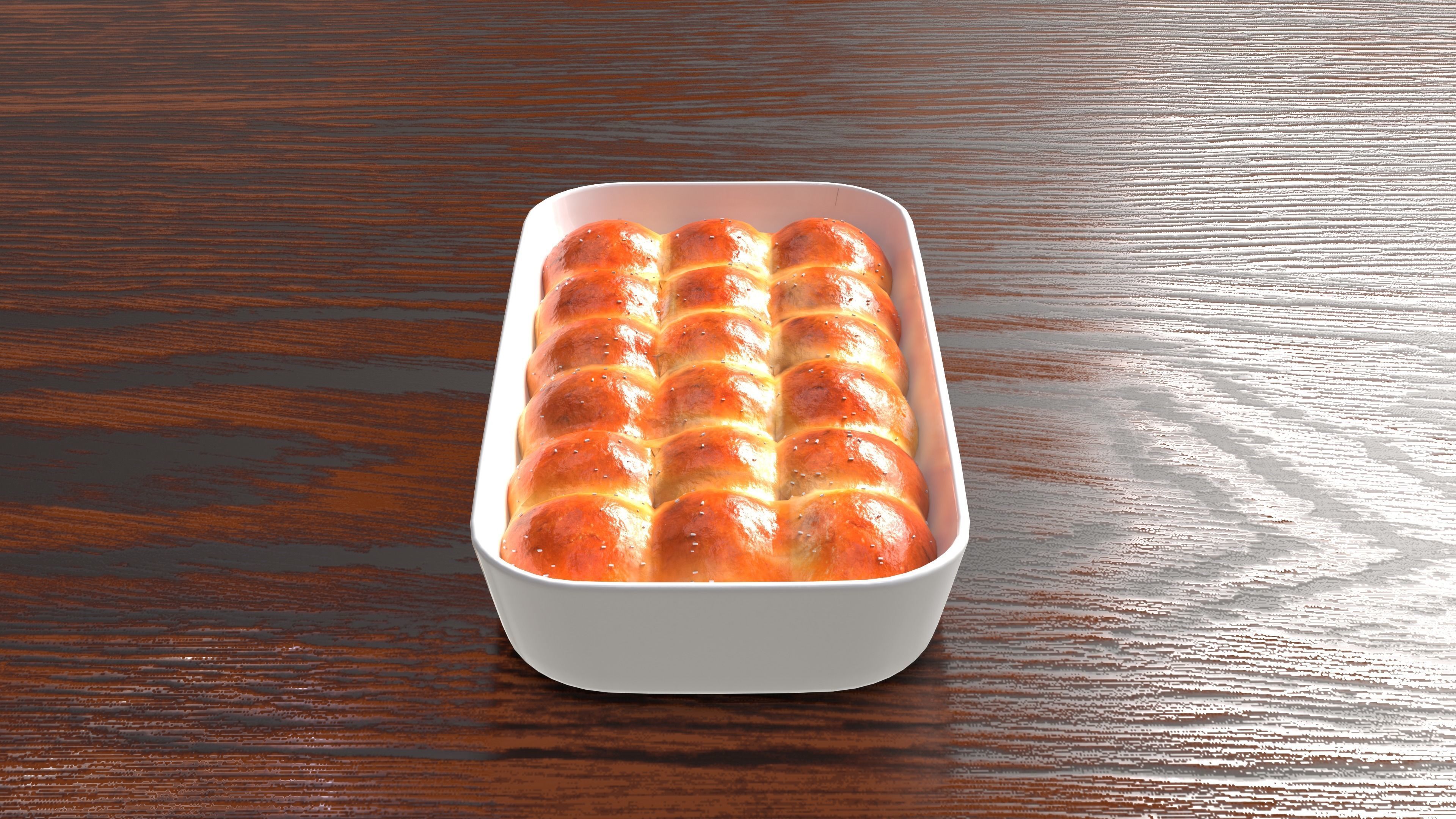 3D model bread rolls VR / AR / low-poly | CGTrader