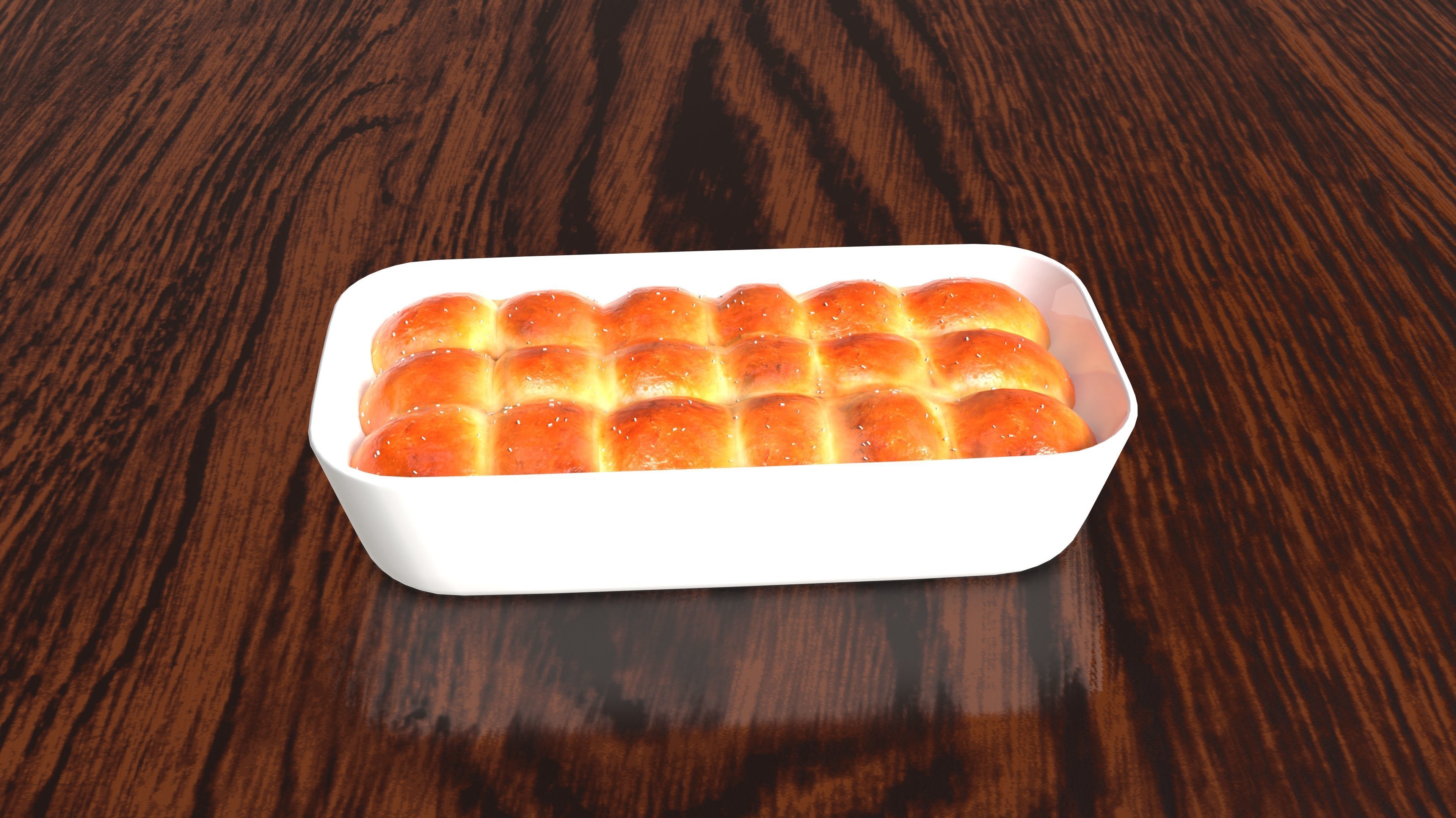3D model bread rolls VR / AR / low-poly | CGTrader