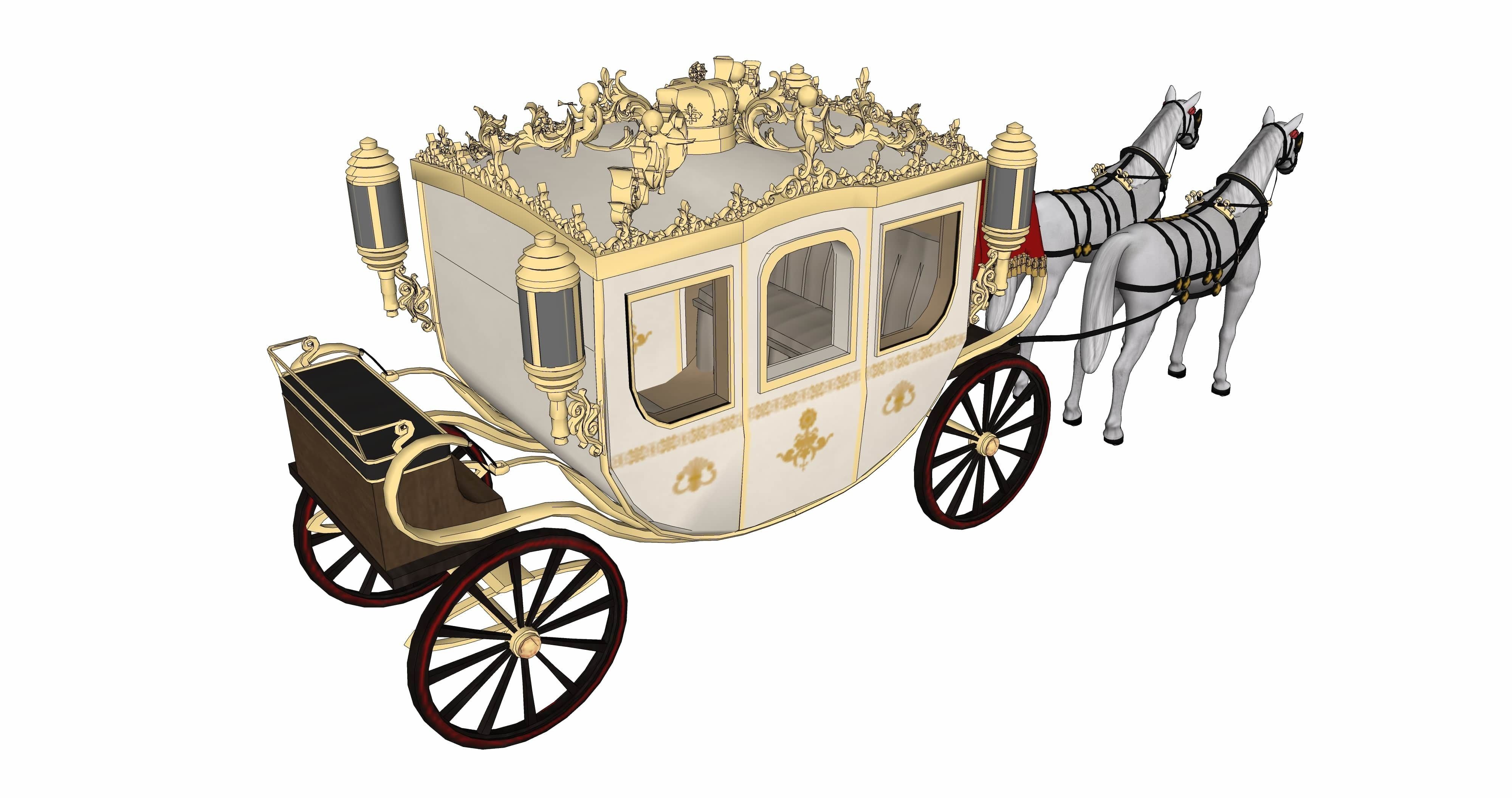 Classic Carriage 3D model | CGTrader