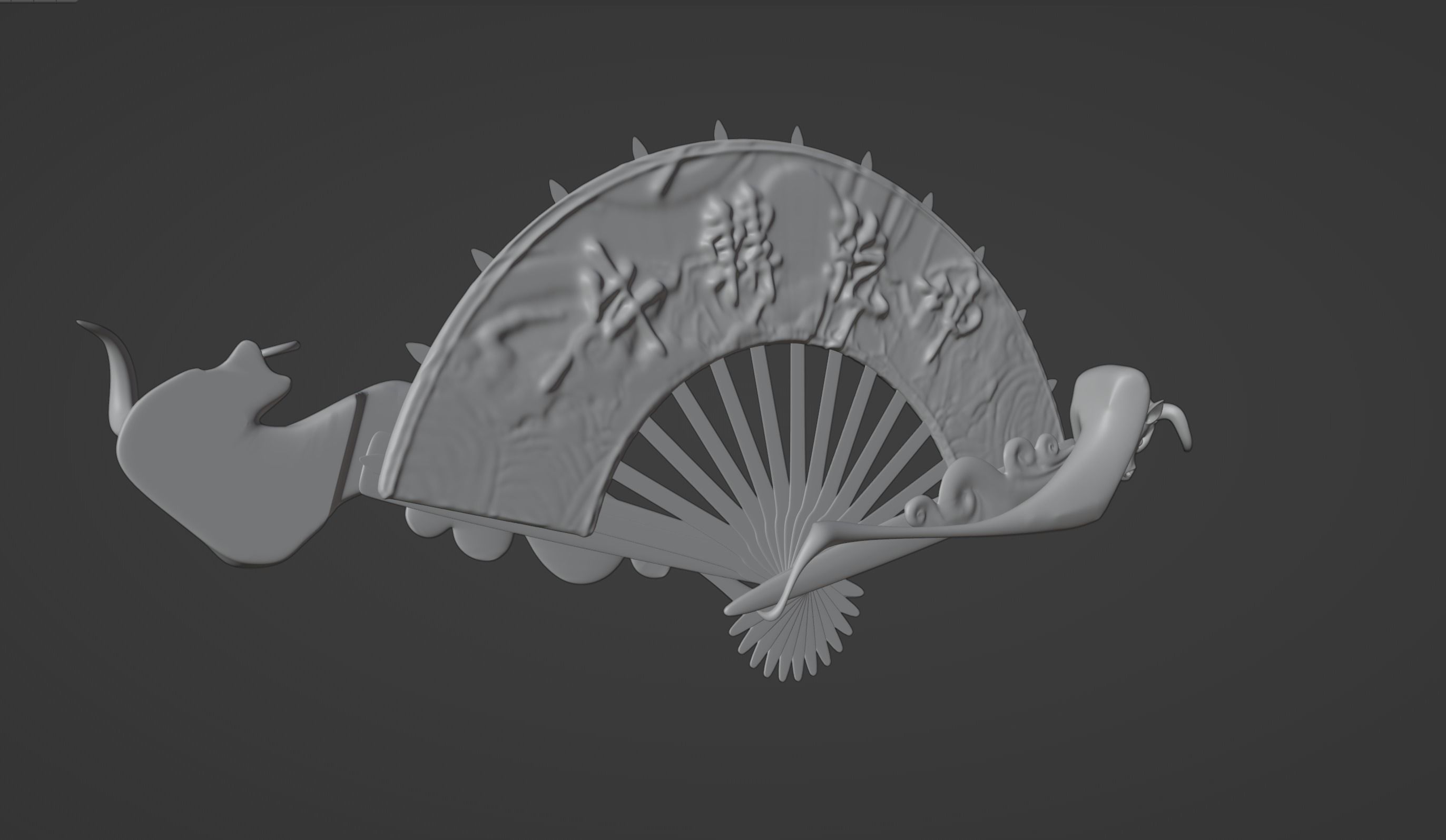 Celestial Fan 3D Model - Professionally Designed - Fan Knife 3D model ...