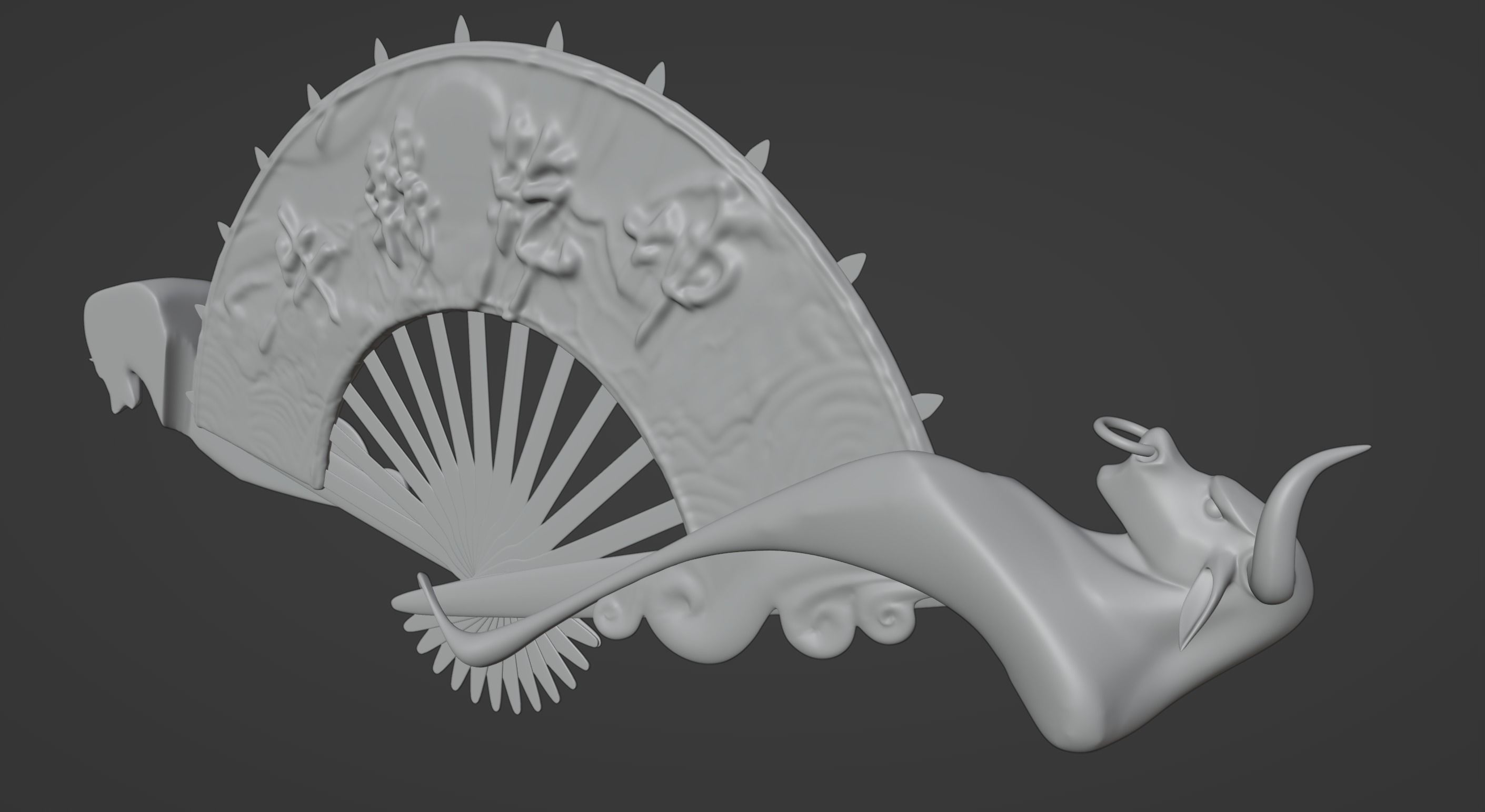 Celestial Fan 3D Model - Professionally Designed - Fan Knife 3D model ...