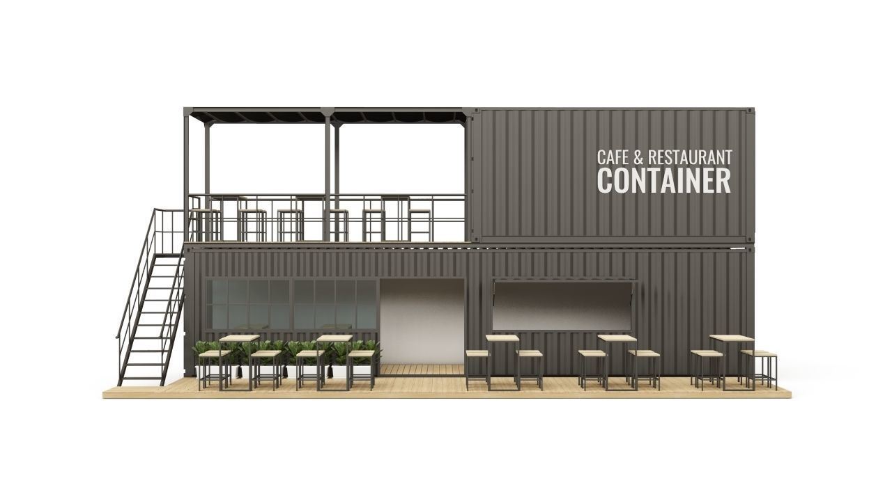 Cafe and Restaurant Container 3D model | CGTrader