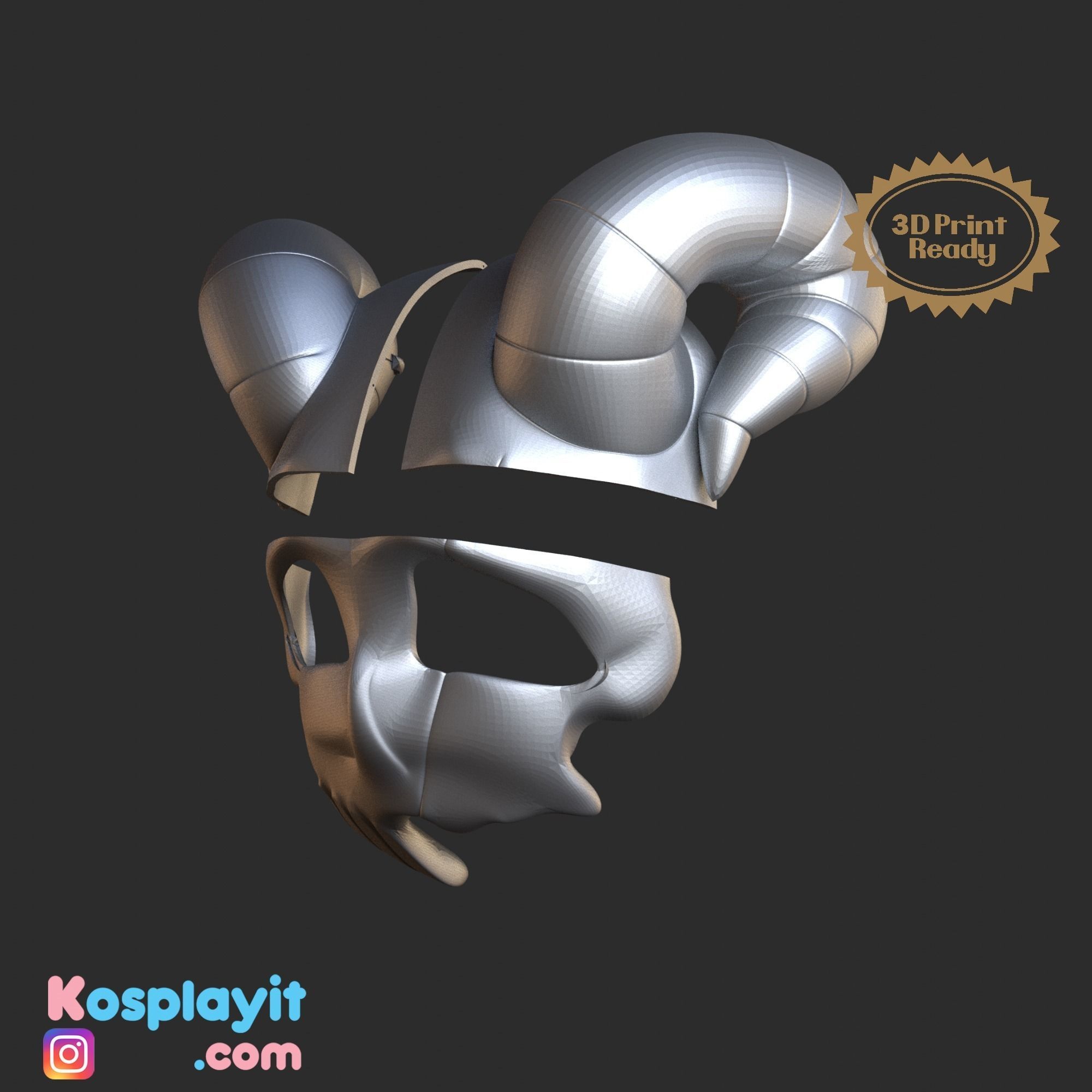 Nelliel Adult Mask 3D Model - Nelliel Cosplay 3D model 3D printable ...