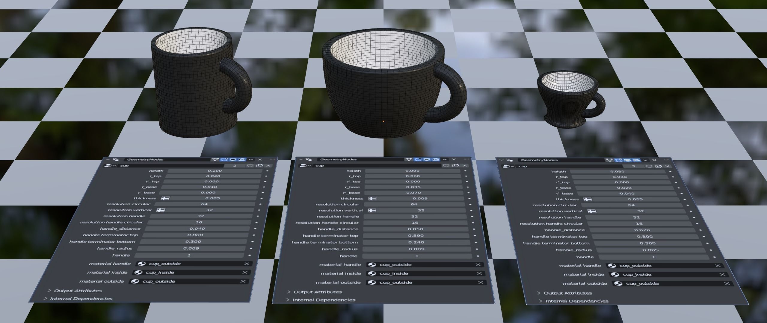 geometry nodes cup generator 3D model | CGTrader