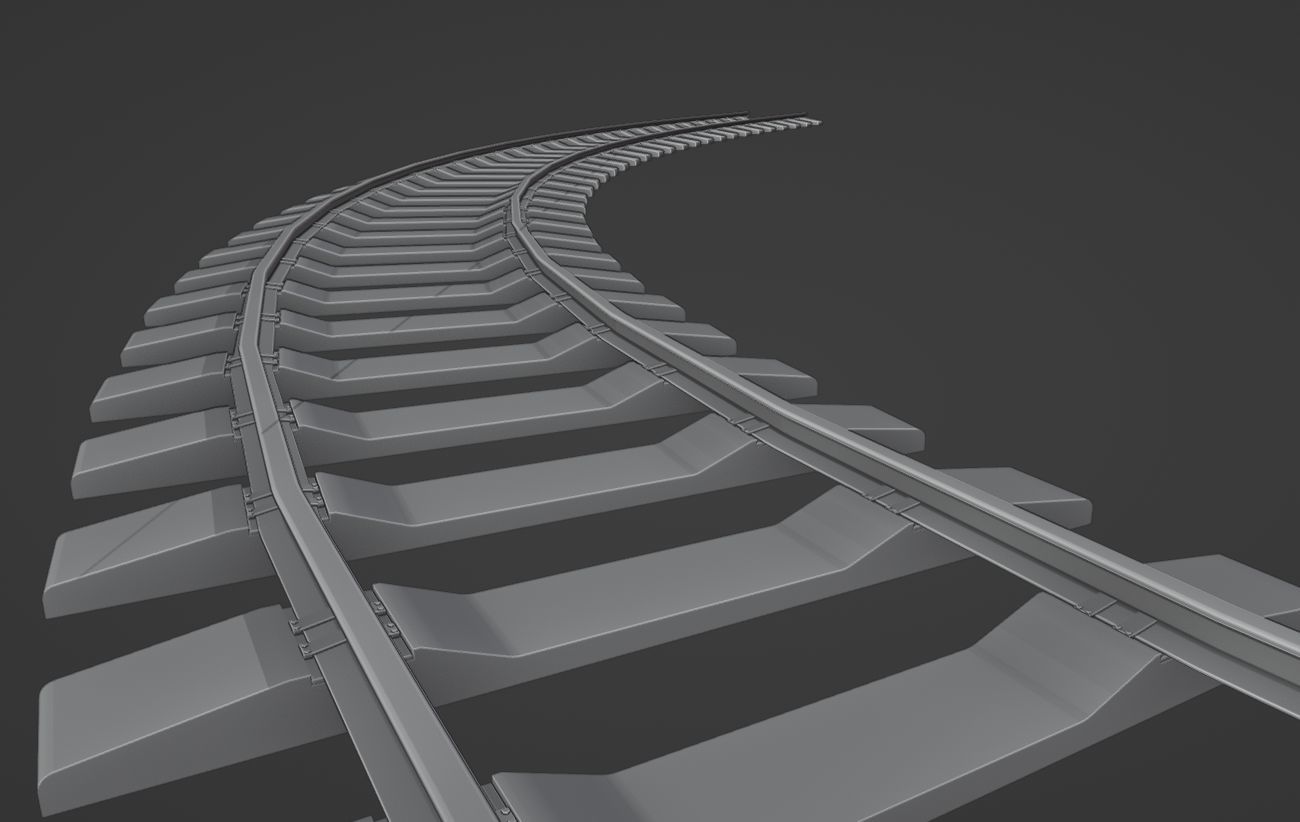 3D model Rail Curve VR / AR / low-poly | CGTrader