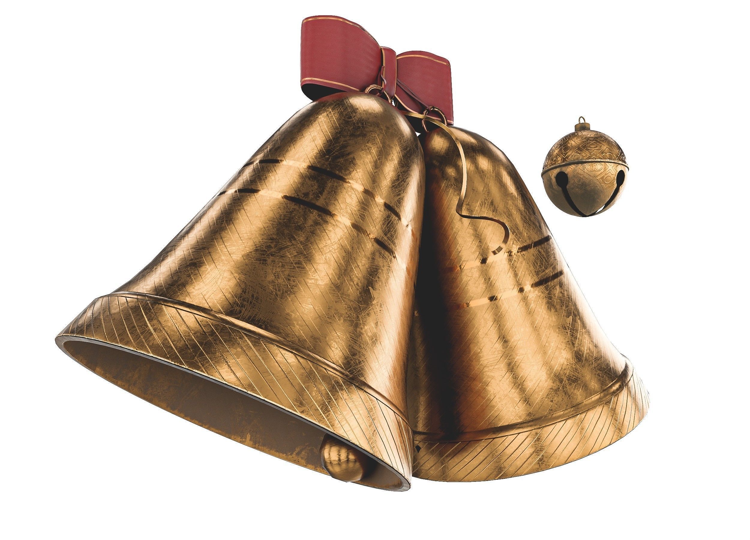3D model Christmas Bell And Jingle Bell VR / AR / low-poly | CGTrader