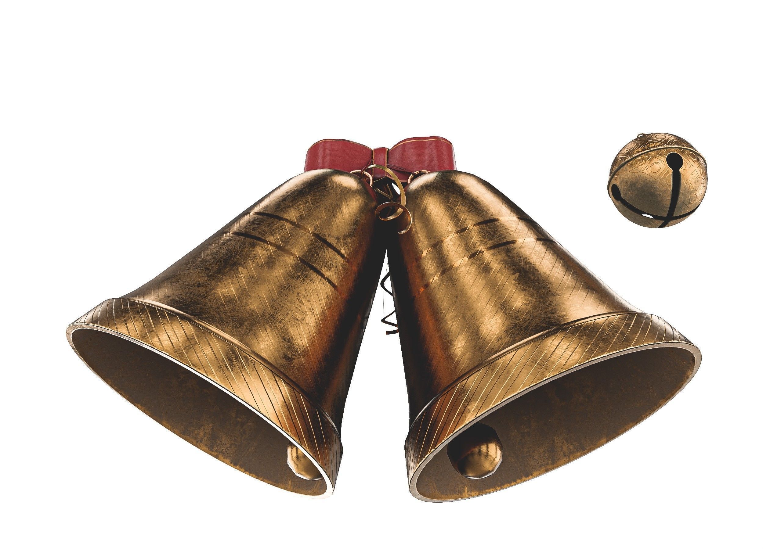 3D model Christmas Bell And Jingle Bell VR / AR / low-poly | CGTrader
