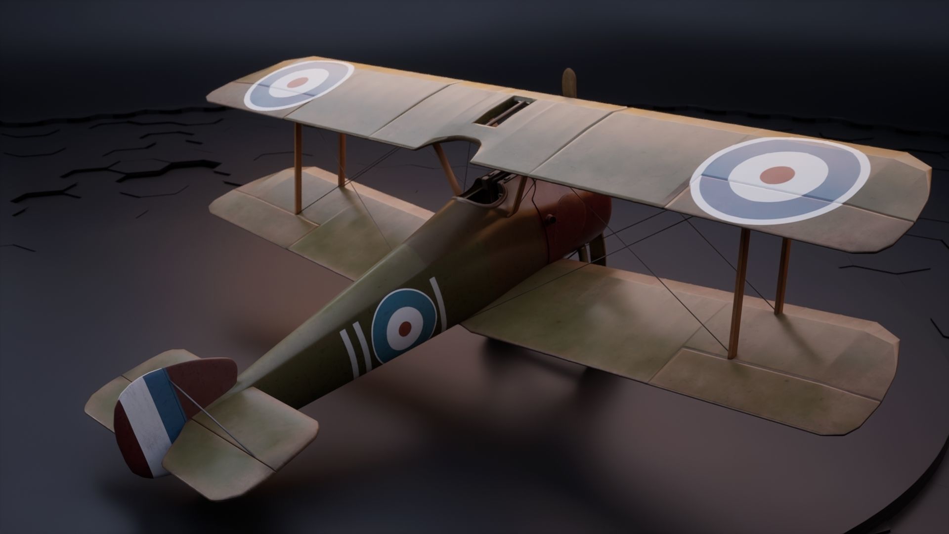 Sopwith Camel - ww1 airplane 3D model rigged | CGTrader