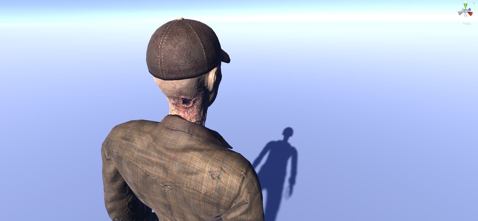 3D model Zombie - animated rigged Zombie Male in Cap VR / AR / low-poly ...