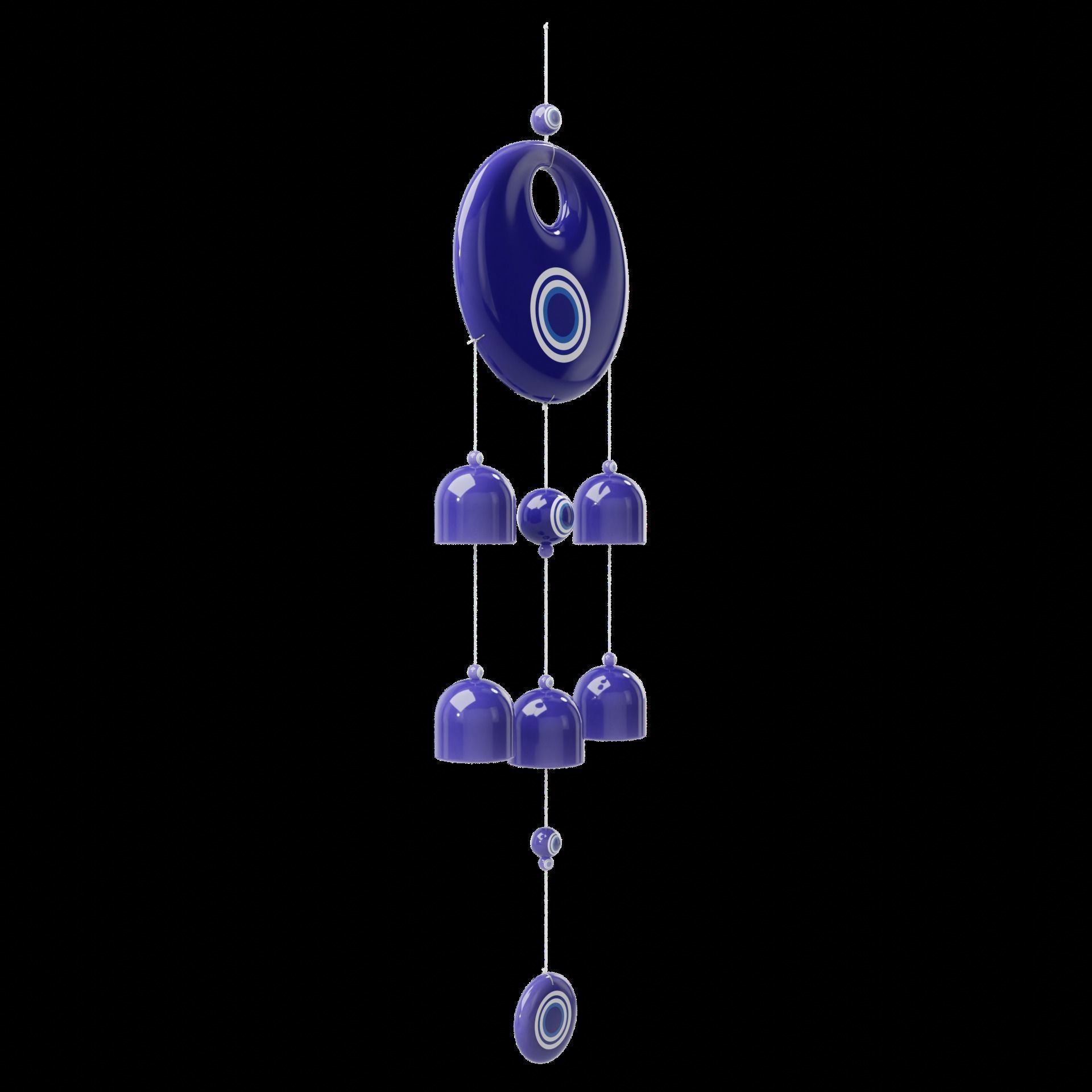3D model Feng Shui Evil Eye Wind Chime VR / AR / low-poly | CGTrader