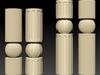 Striped line pillars 3D model 3D printable | CGTrader