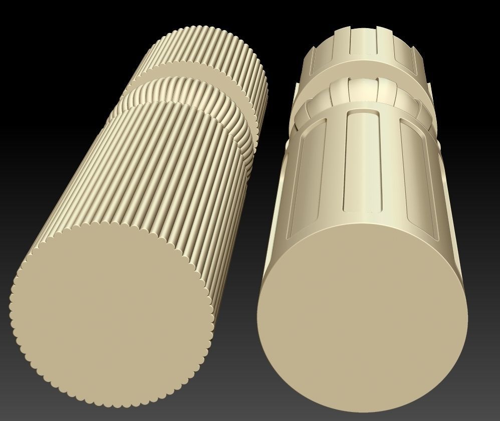Striped line pillars 3D model 3D printable | CGTrader