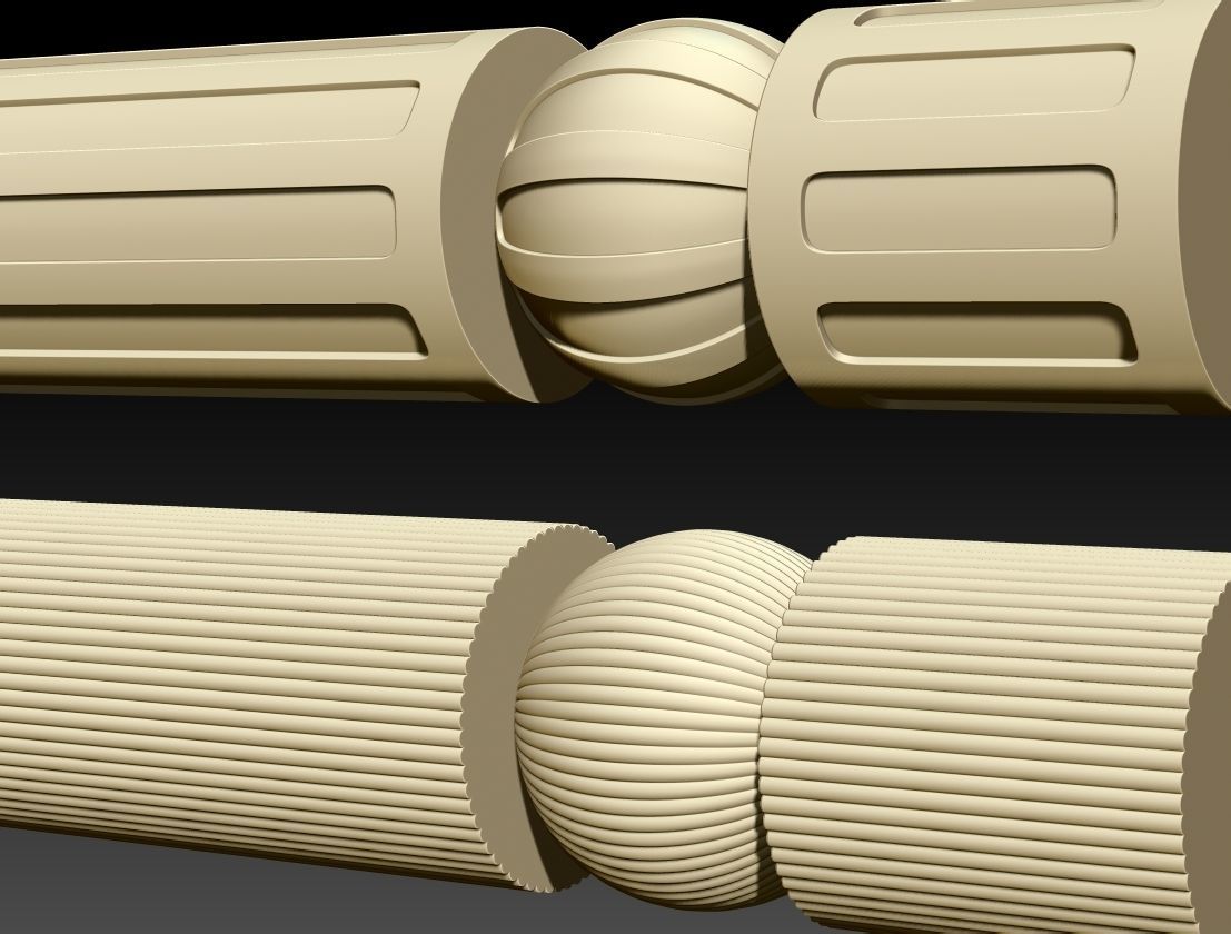 Striped line pillars 3D model 3D printable | CGTrader