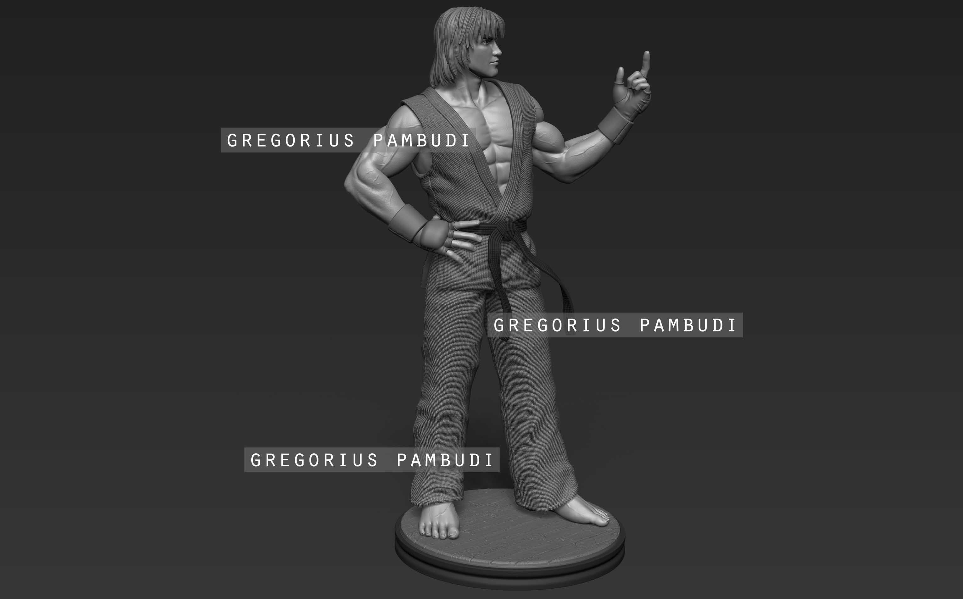Ken Street Fighter Fan Art Statue 3d Printable 3D model 3D printable ...