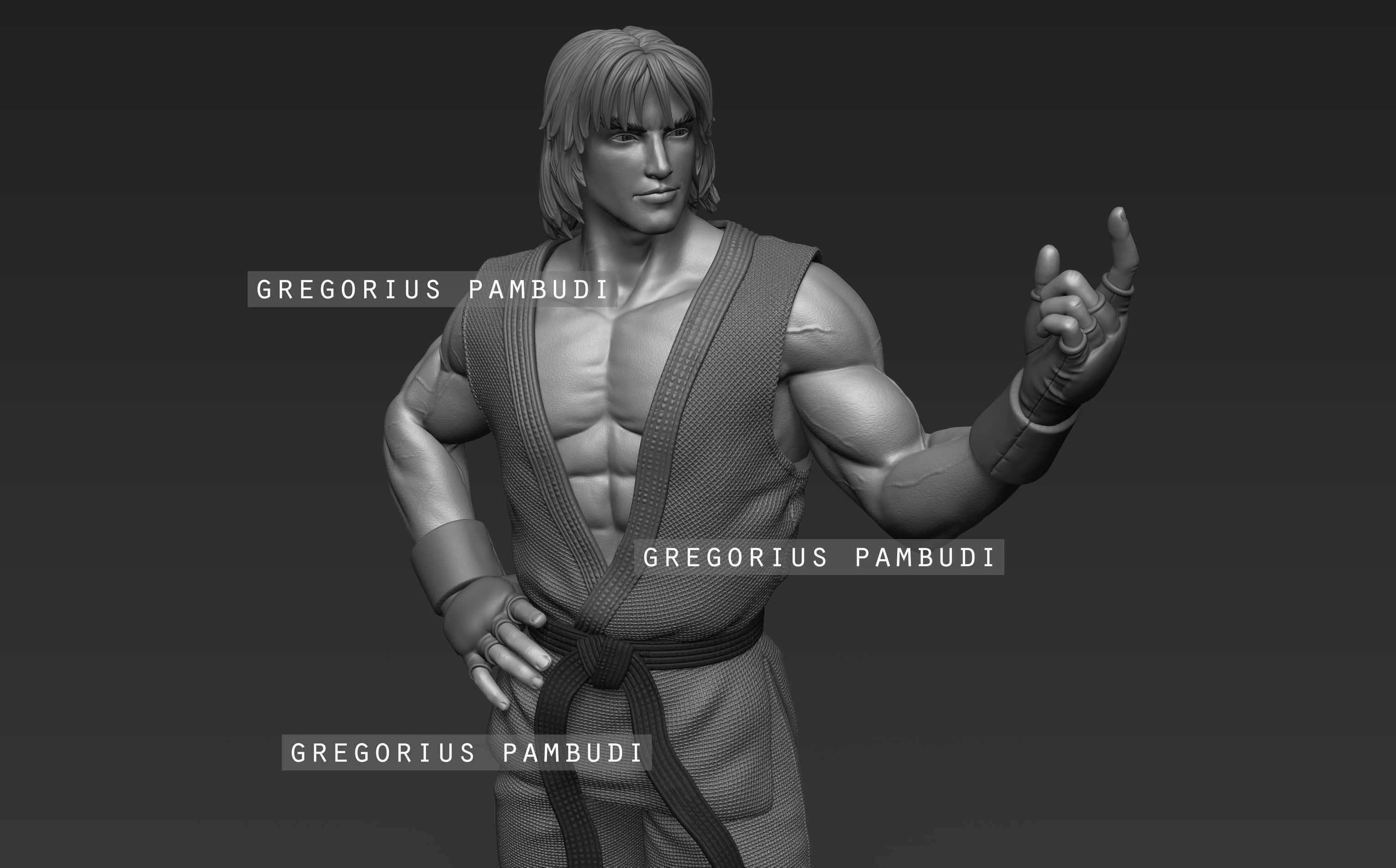 Ken Street Fighter Fan Art Statue 3d Printable 3D model 3D printable ...