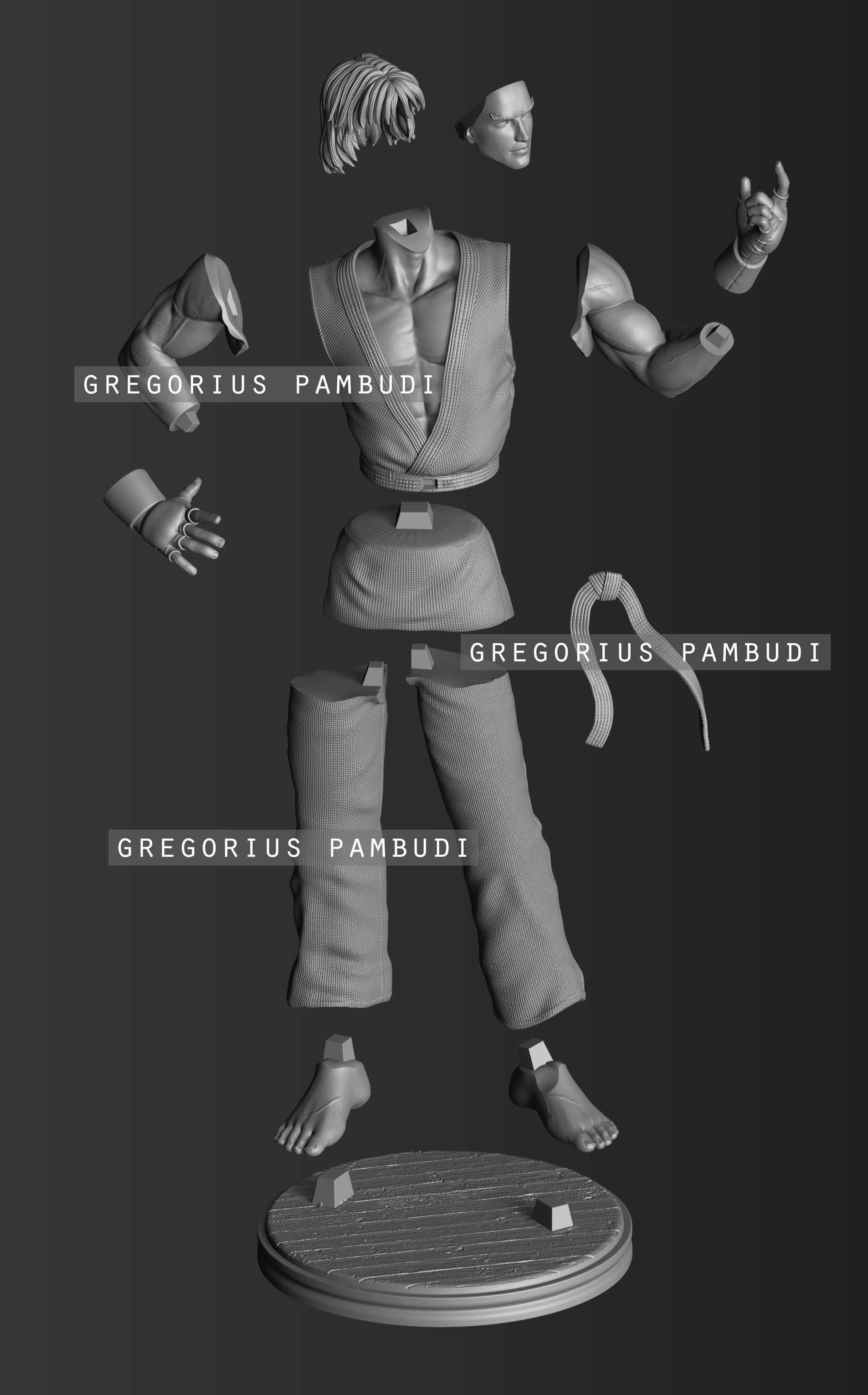 Ken Street Fighter Fan Art Statue 3d Printable 3D model 3D printable ...
