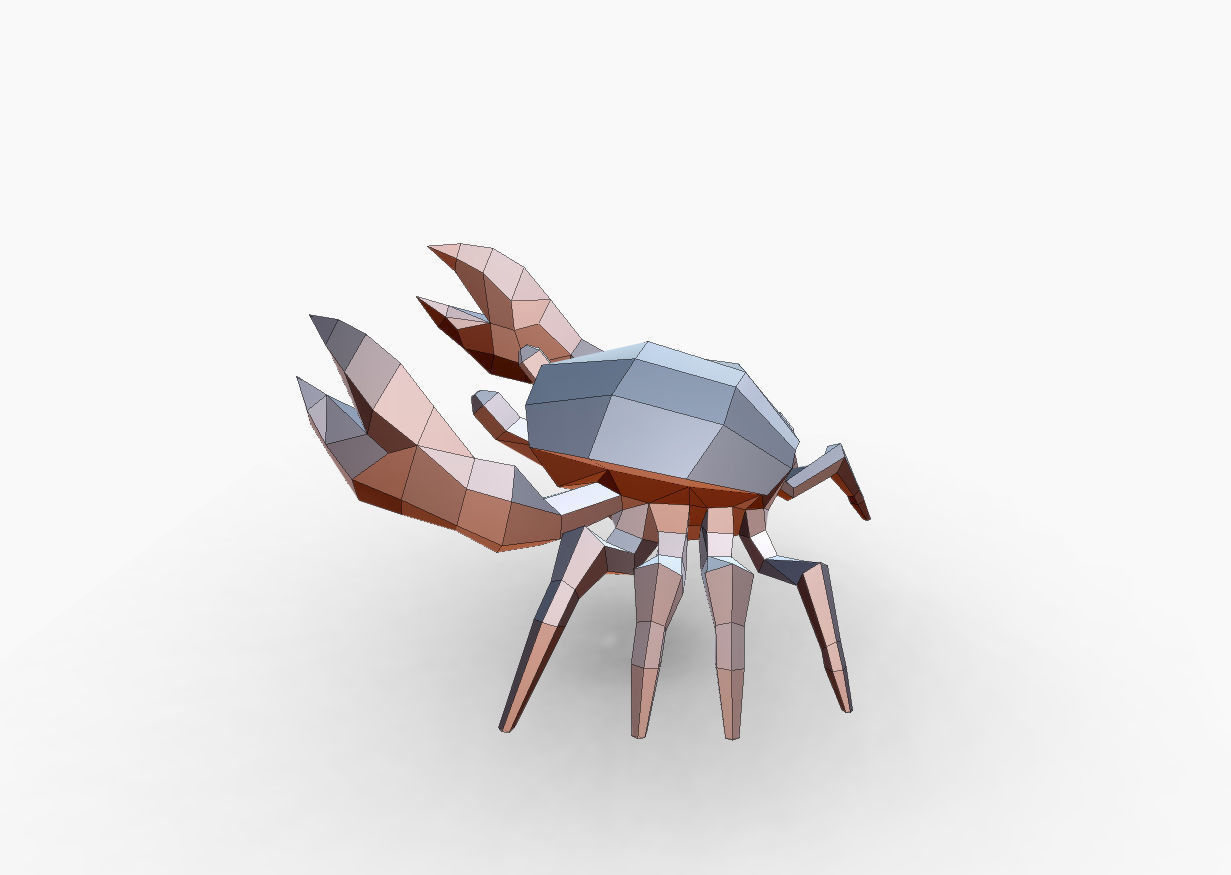 Lobster - Lowpoly crab Hairy crabs low poly3dmodel 3D model | CGTrader