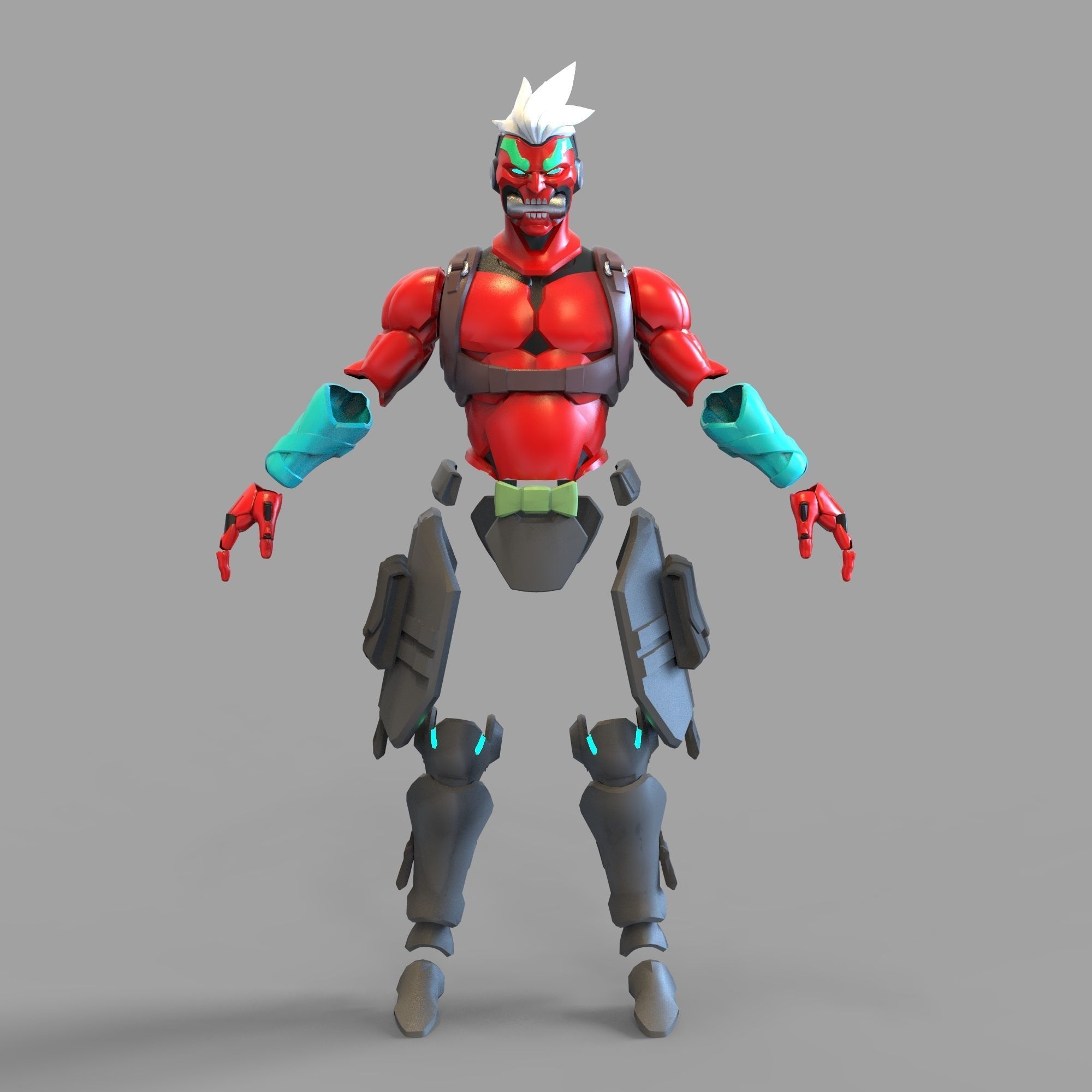 Genji Cyber Demon Overwatch 2 Wearable Armor with 4 Masks 3D model 3D ...