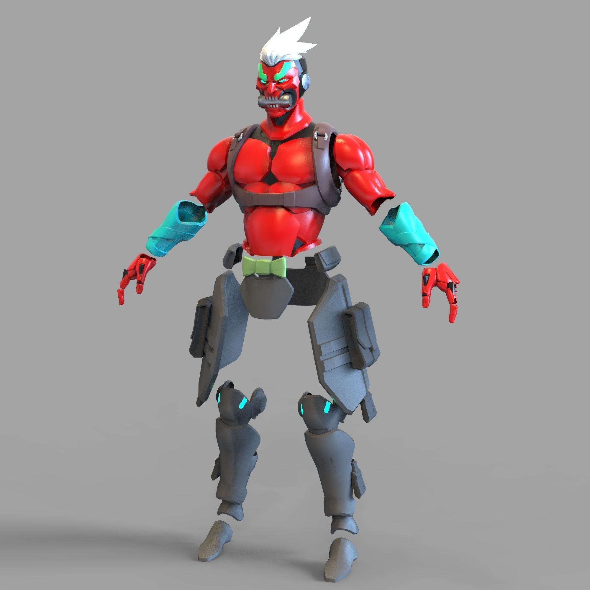 Genji Cyber Demon Overwatch 2 Wearable Armor with 4 Masks 3D model 3D ...