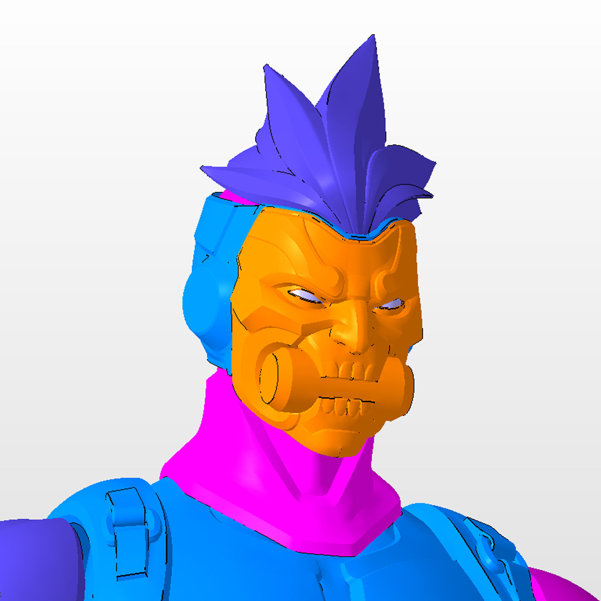 Genji Cyber Demon Overwatch 2 Wearable Armor with 4 Masks 3D model 3D ...