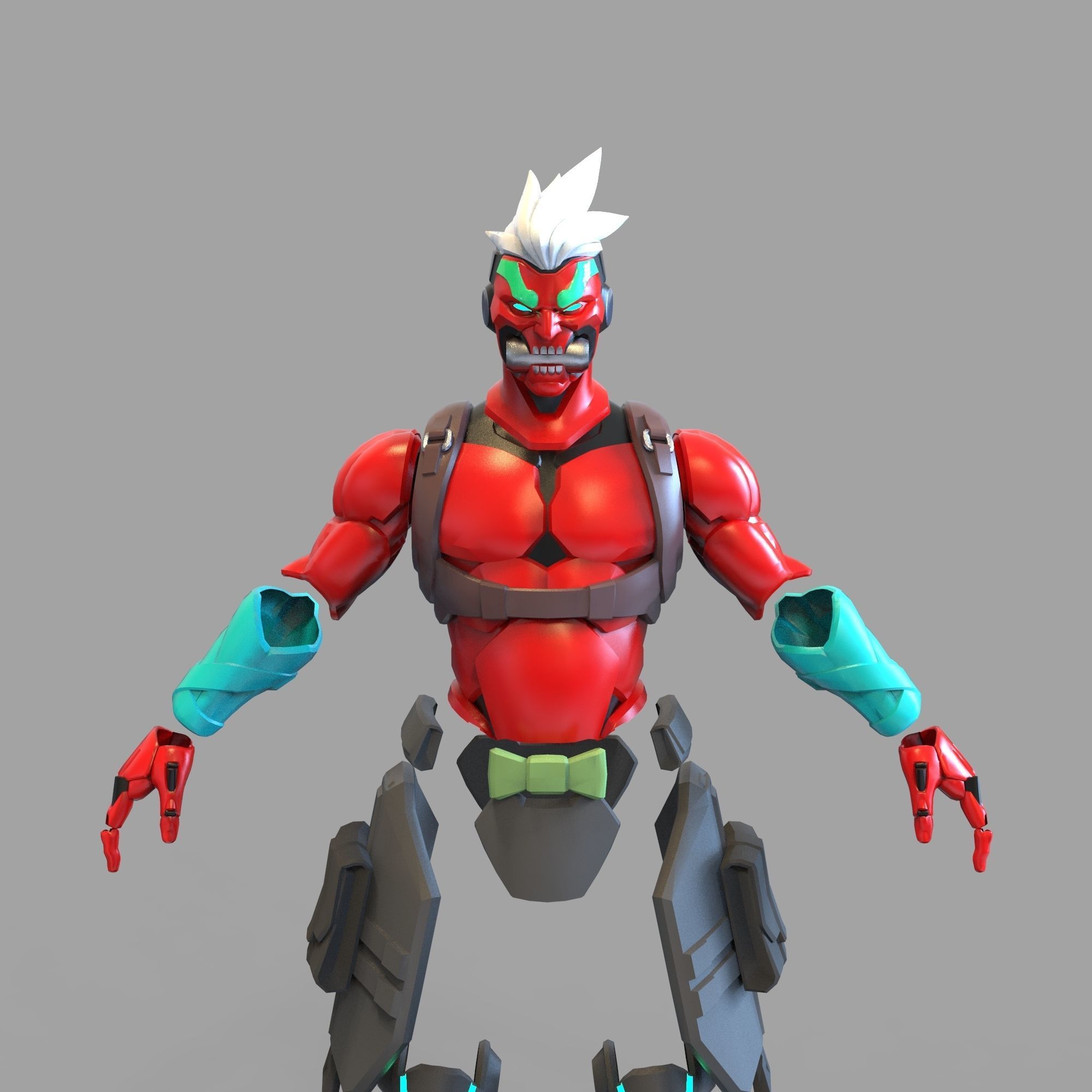 Genji Cyber Demon Overwatch 2 Wearable Armor with 4 Masks 3D model 3D ...