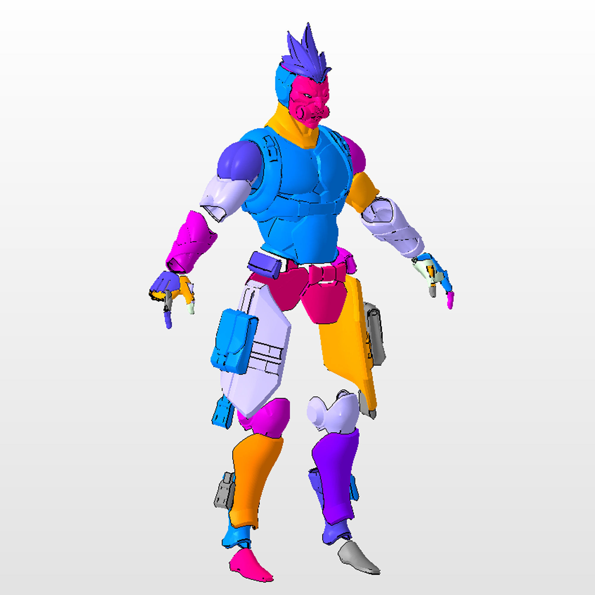 Genji Cyber Demon Overwatch 2 Wearable Armor with 4 Masks 3D model 3D ...