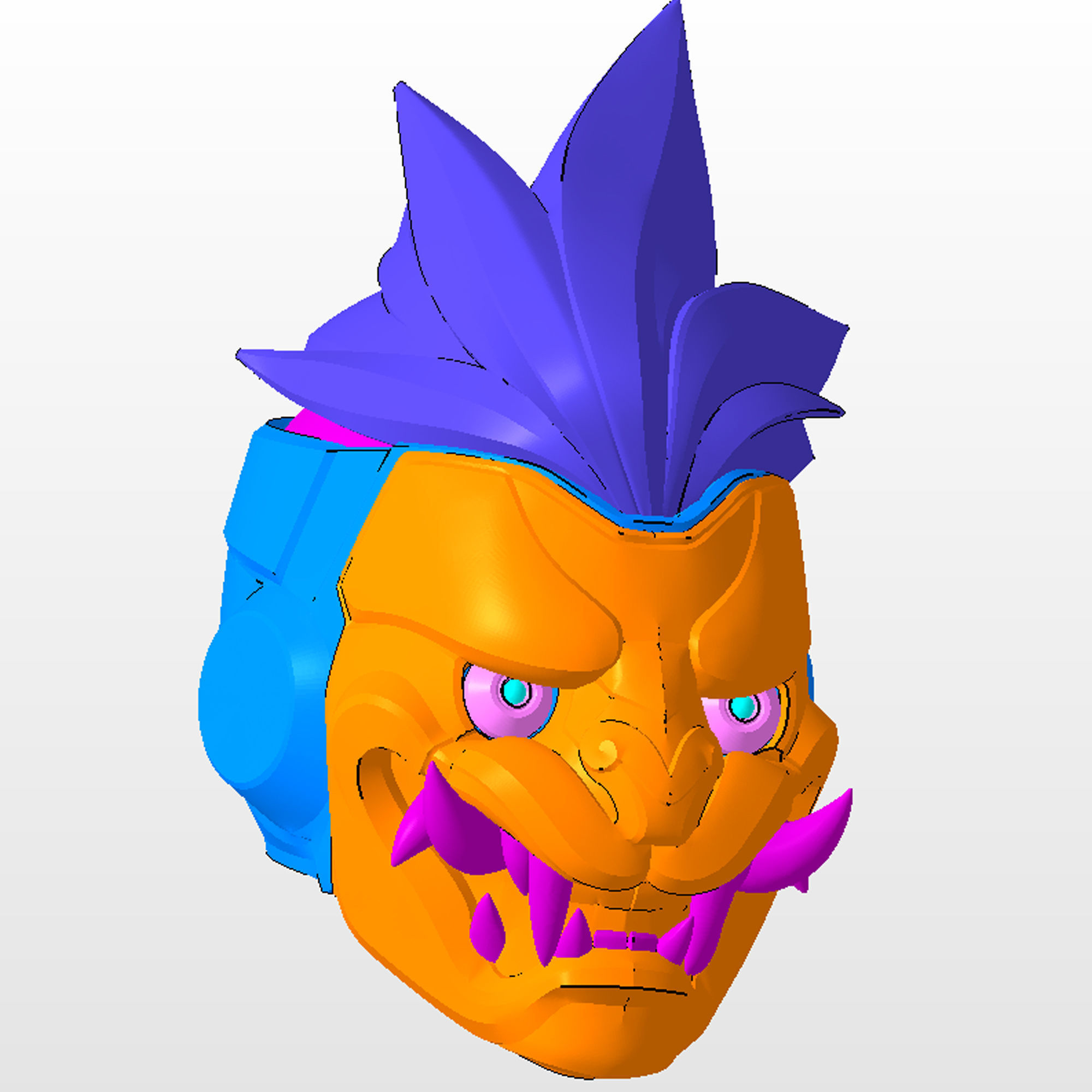 Genji Cyber Demon Overwatch 2 Wearable Armor with 4 Masks 3D model 3D ...