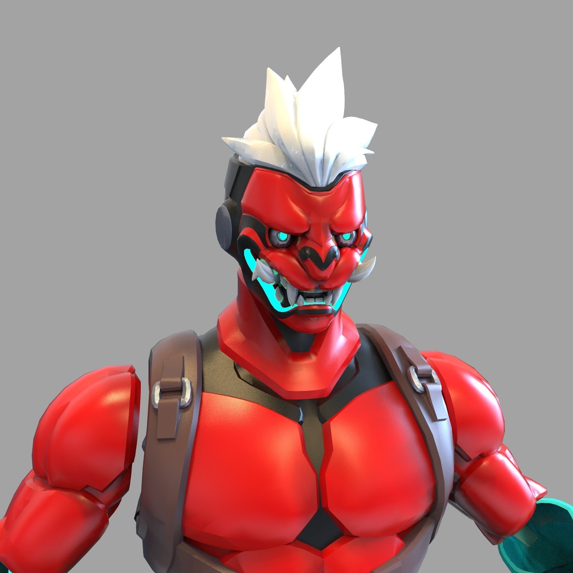 Genji Cyber Demon Overwatch 2 Wearable Armor with 4 Masks 3D model 3D ...