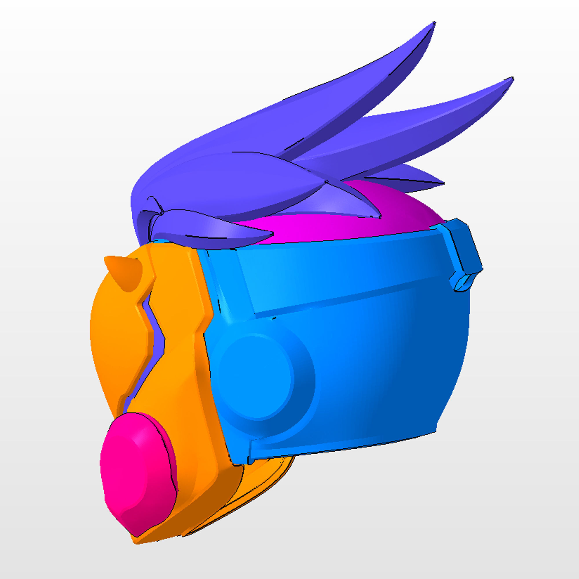 Genji Cyber Demon Overwatch 2 Wearable Armor with 4 Masks 3D model 3D ...