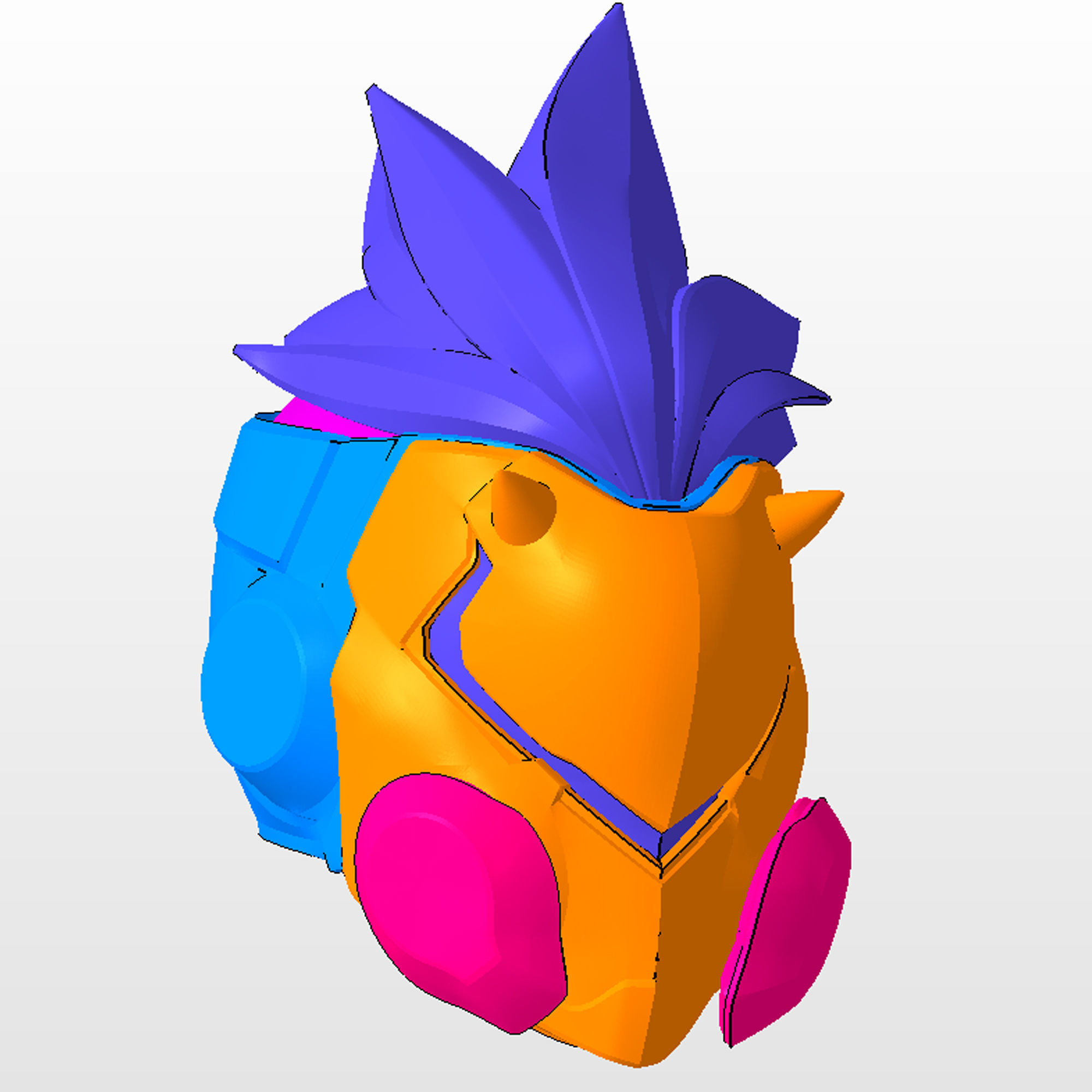 Genji Cyber Demon Overwatch 2 Wearable Armor with 4 Masks 3D model 3D ...