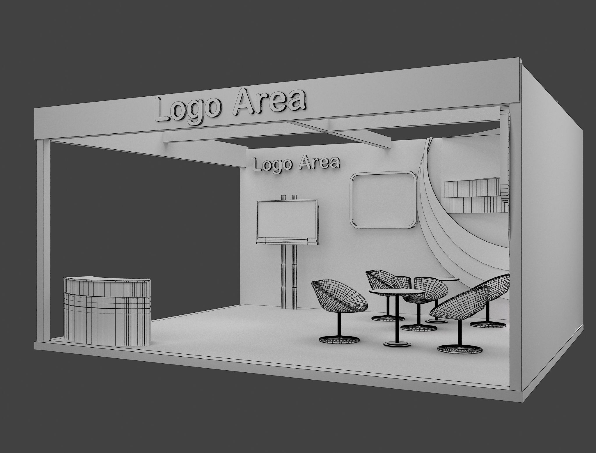 Booth Exhibition Stand a110a 3D model | CGTrader