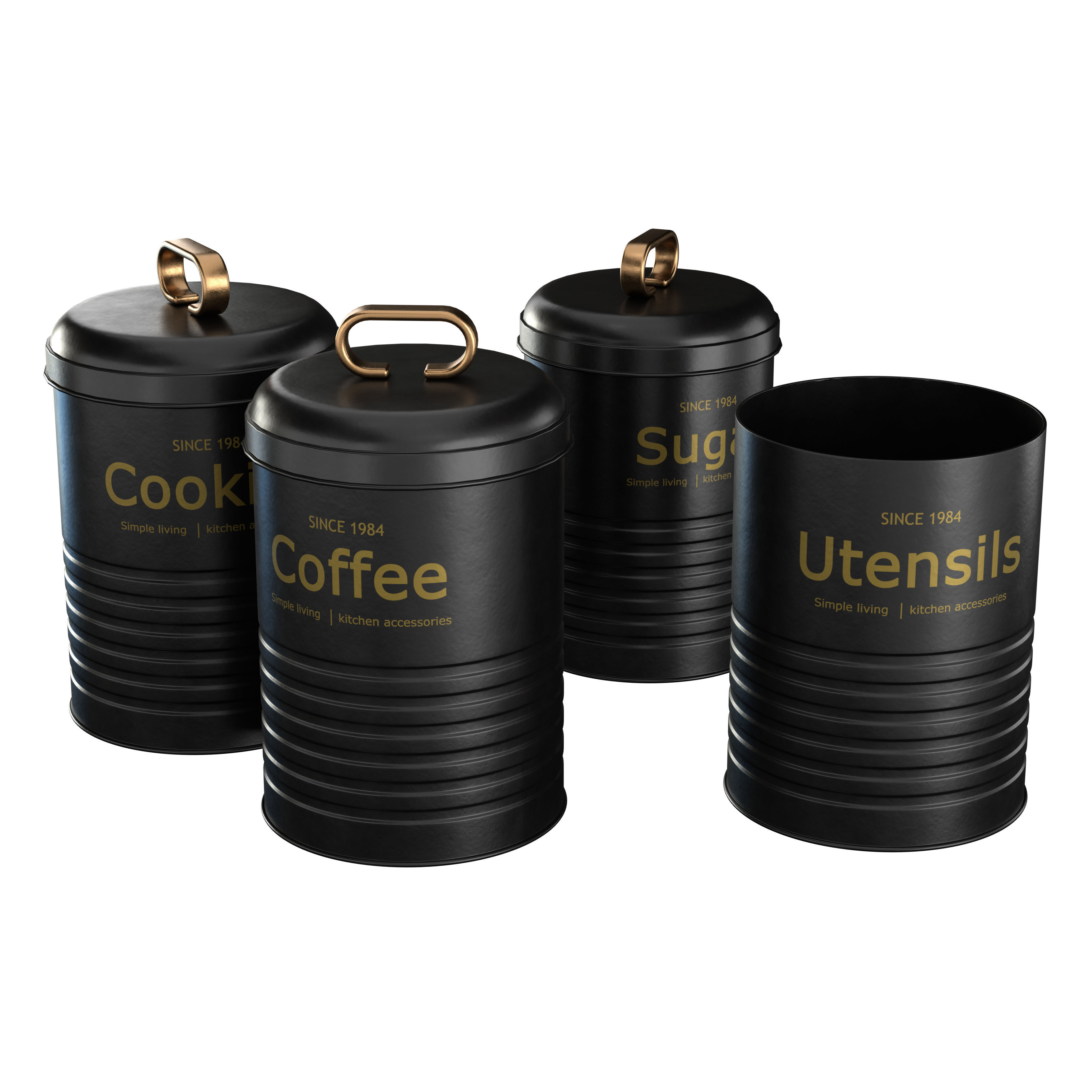 Black Kitchen Pots free VR / AR / low-poly 3D model | CGTrader