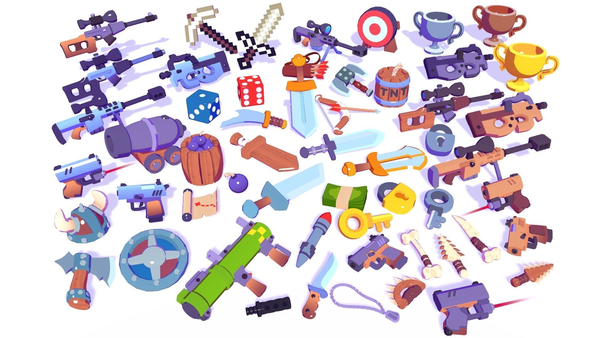 3D model Hypercasual Action Props Pack Volume 4 VR / AR / low-poly ...