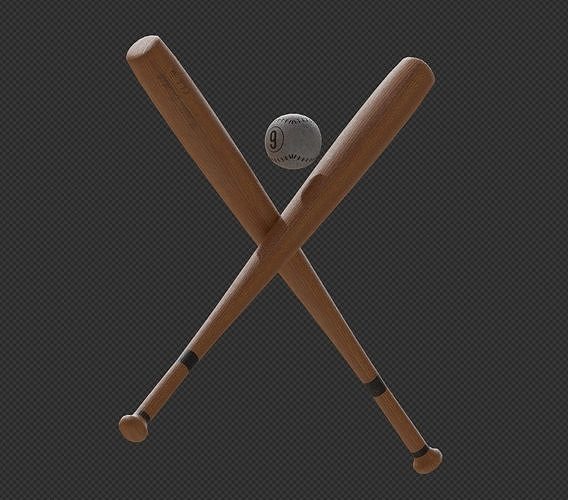 3D model baseball bat and Ball VR / AR / low-poly | CGTrader