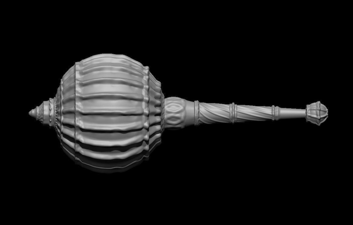 Gada High-poly golden ornament free VR / AR / low-poly 3D model | CGTrader