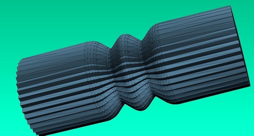 RIPPLE TRIANGLE OUTLINES SHAPE 3D model 3D printable | CGTrader