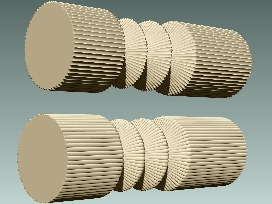 Outer lines and Ripple pillars versions 3D model 3D printable | CGTrader