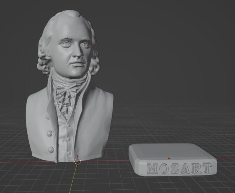 Wolfgang Amadeus Mozart 3D model 3D printable | CGTrader