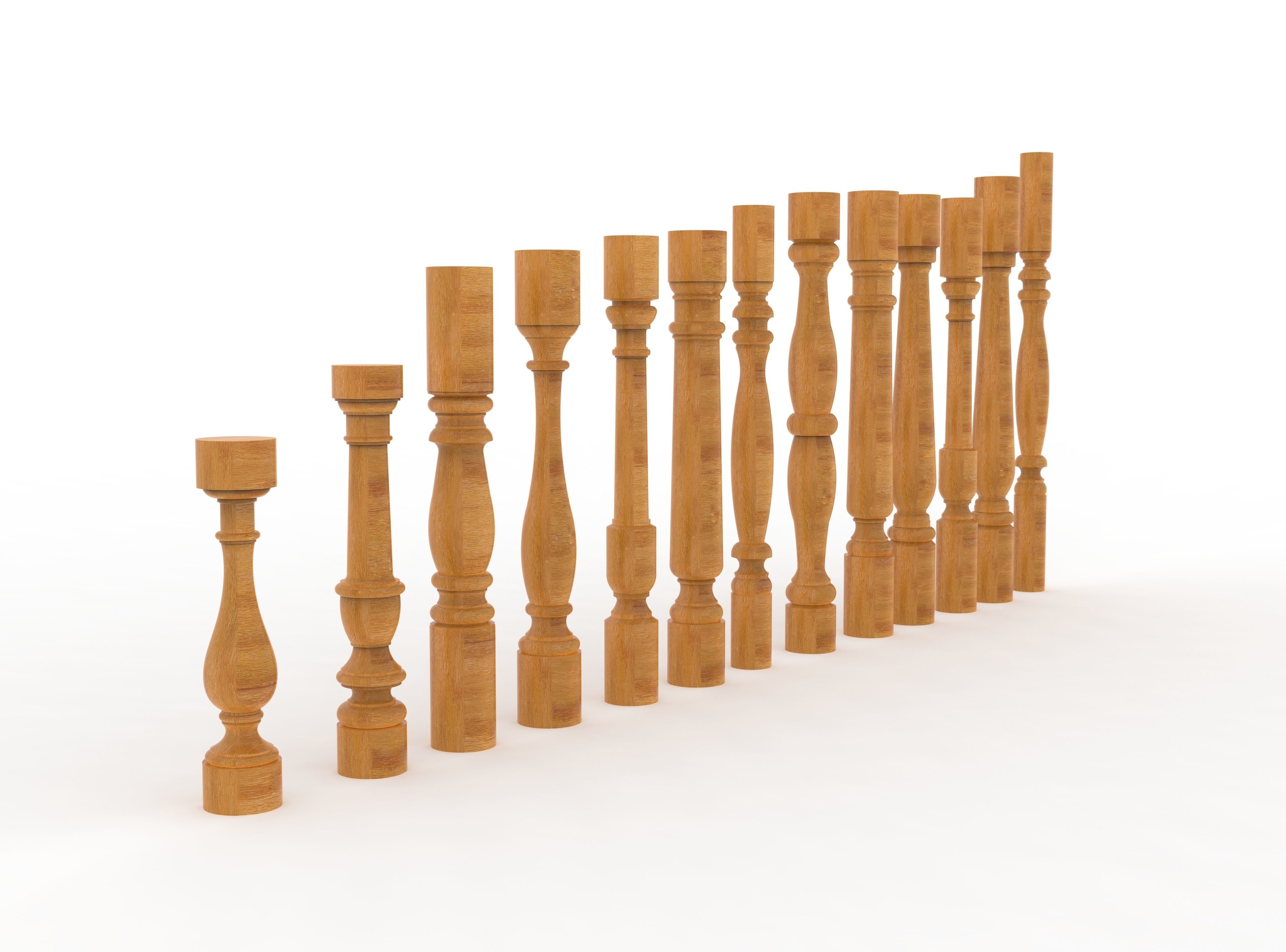 WOODEN RAILS 3D model | CGTrader