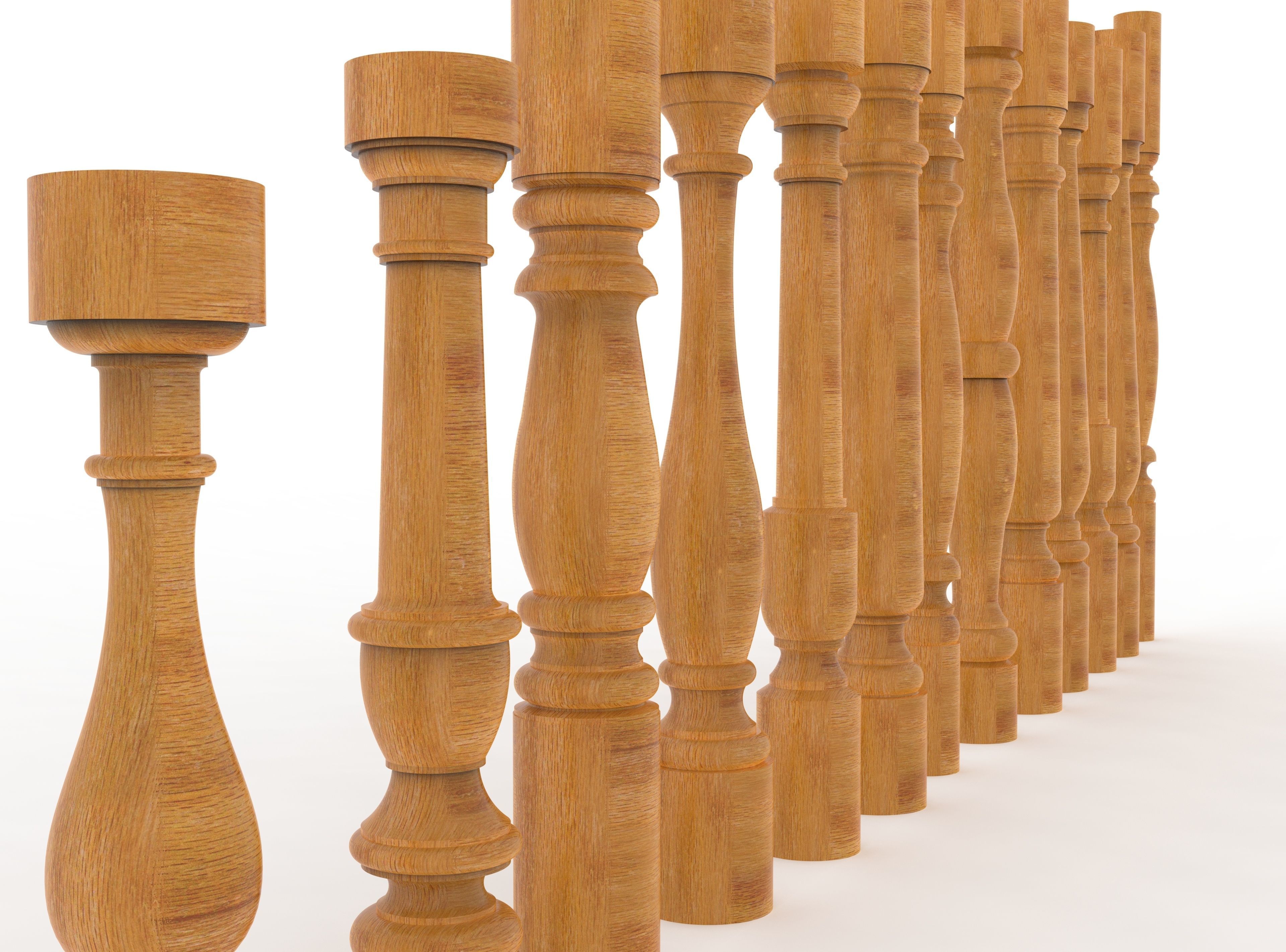 WOODEN RAILS 3D model | CGTrader