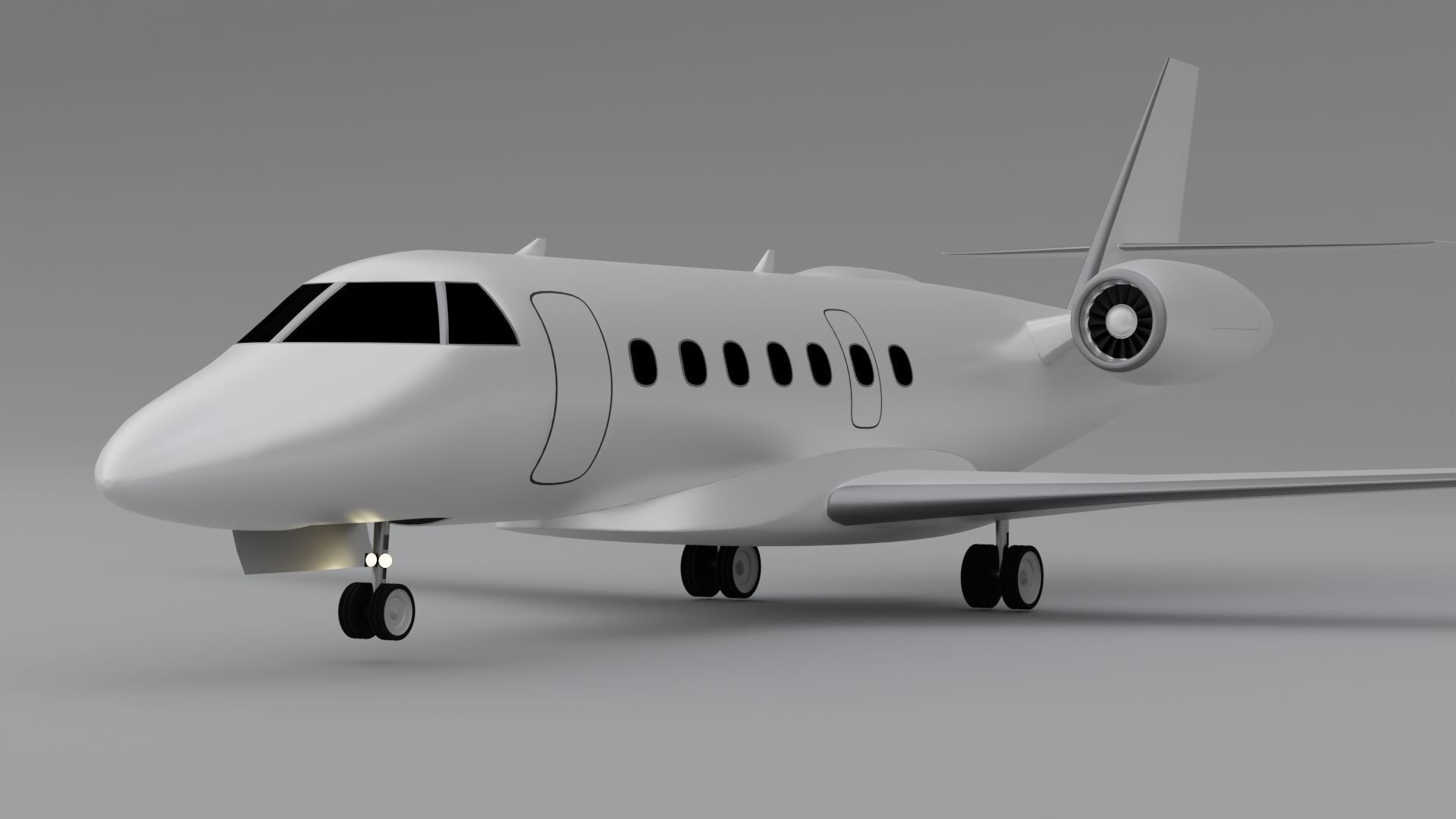 Bussines Jet 3d model by Nikdox free VR / AR / low-poly 3D model ...
