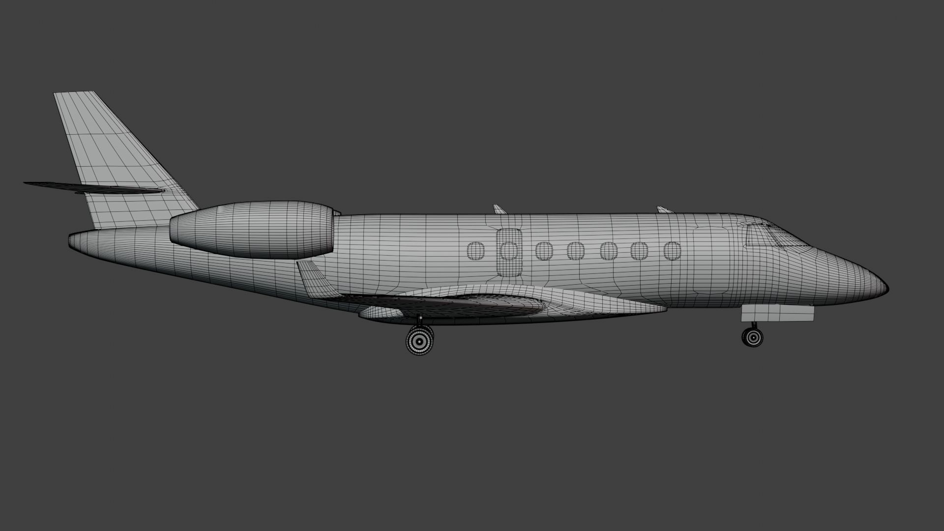 Bussines Jet 3d model by Nikdox free VR / AR / low-poly 3D model ...