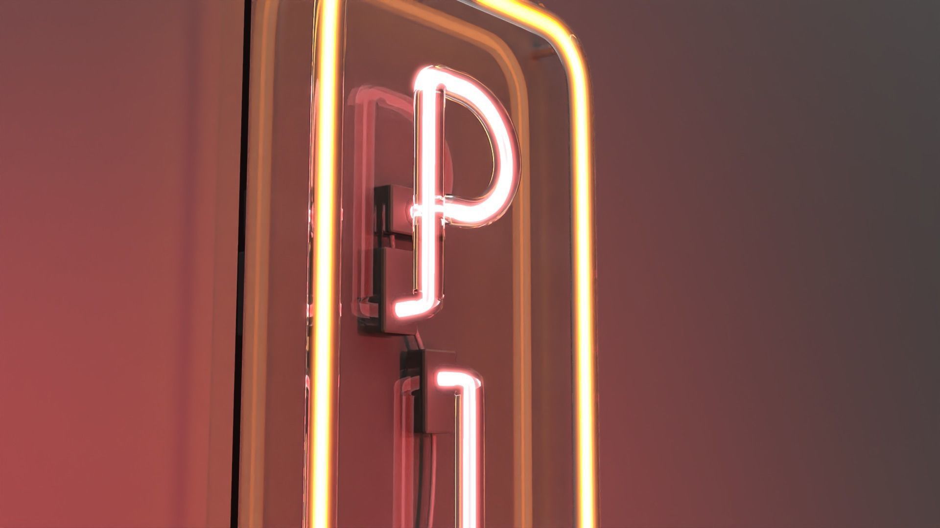 Pizza Arrow - Neon Sign 3D model | CGTrader