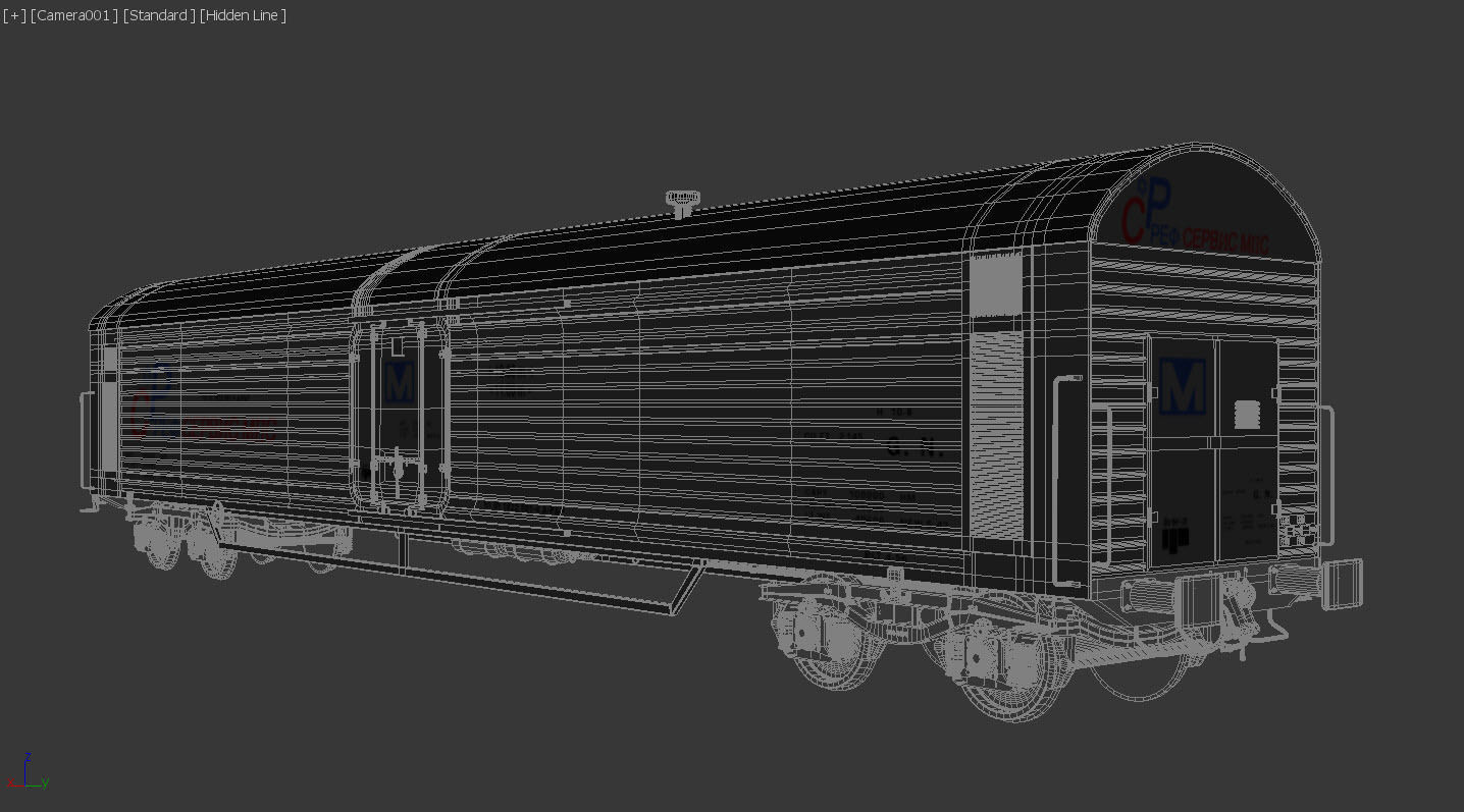 Box wagon 3D model | CGTrader