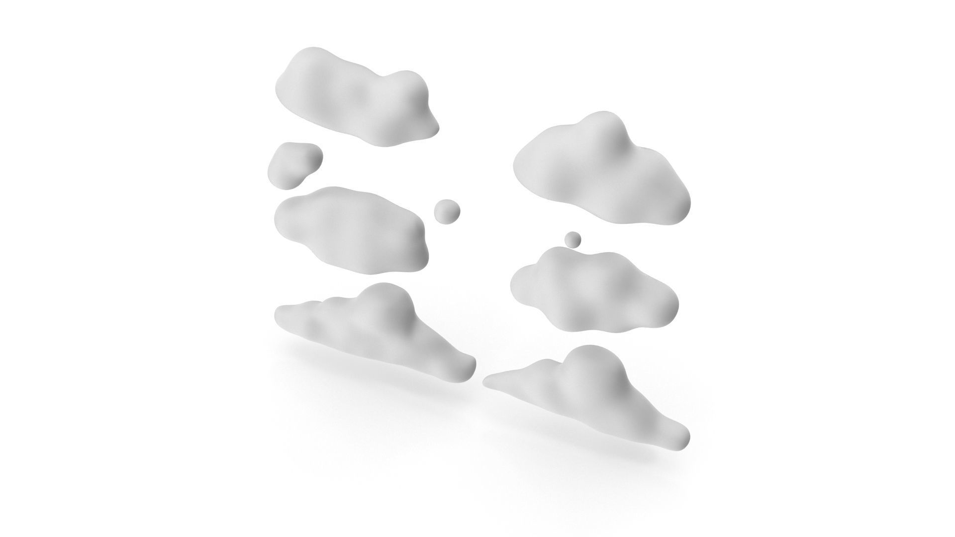 3D model Toon Clouds VR / AR / low-poly | CGTrader